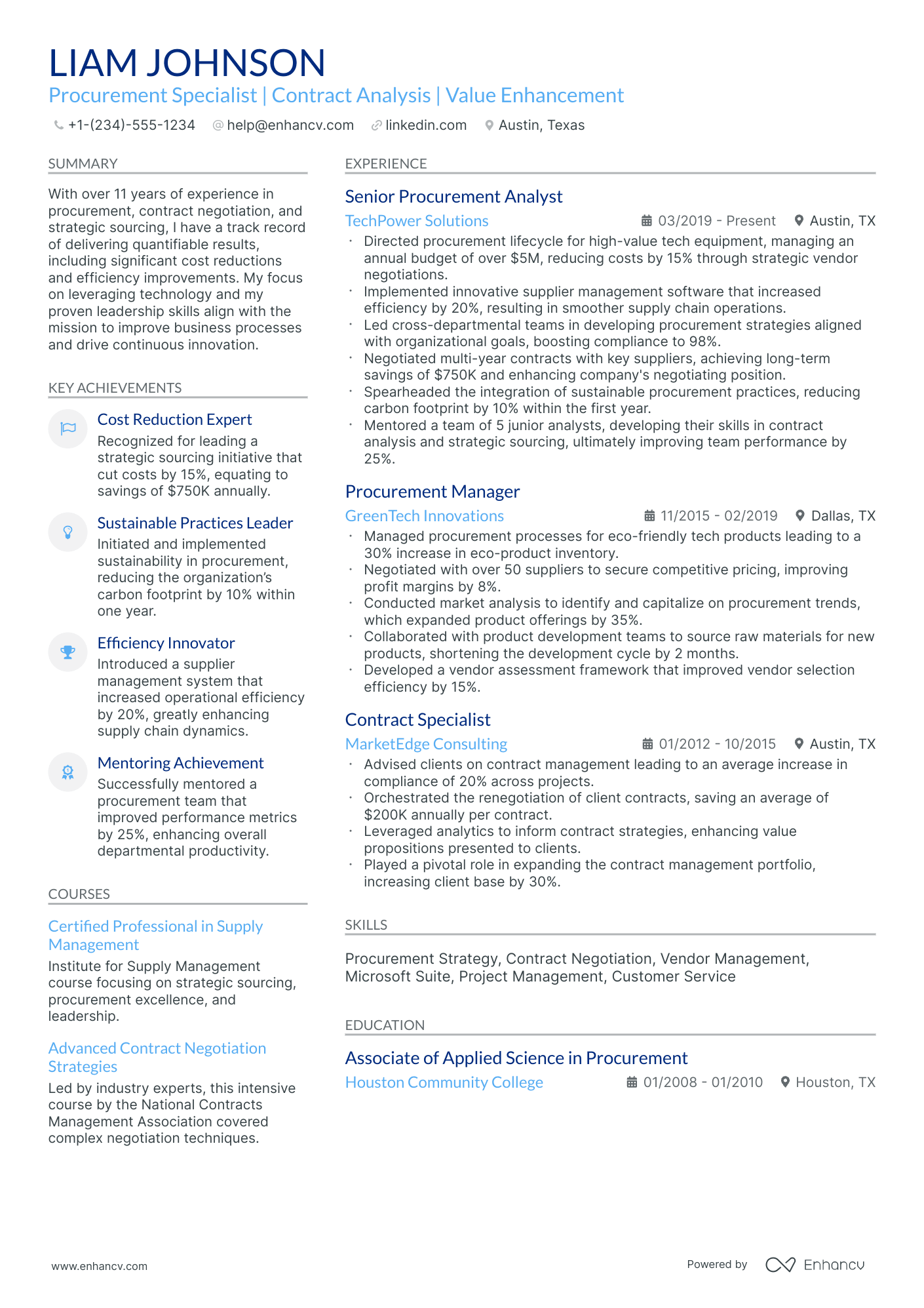 10 Contract Analyst Resume Examples & Guide for 2026