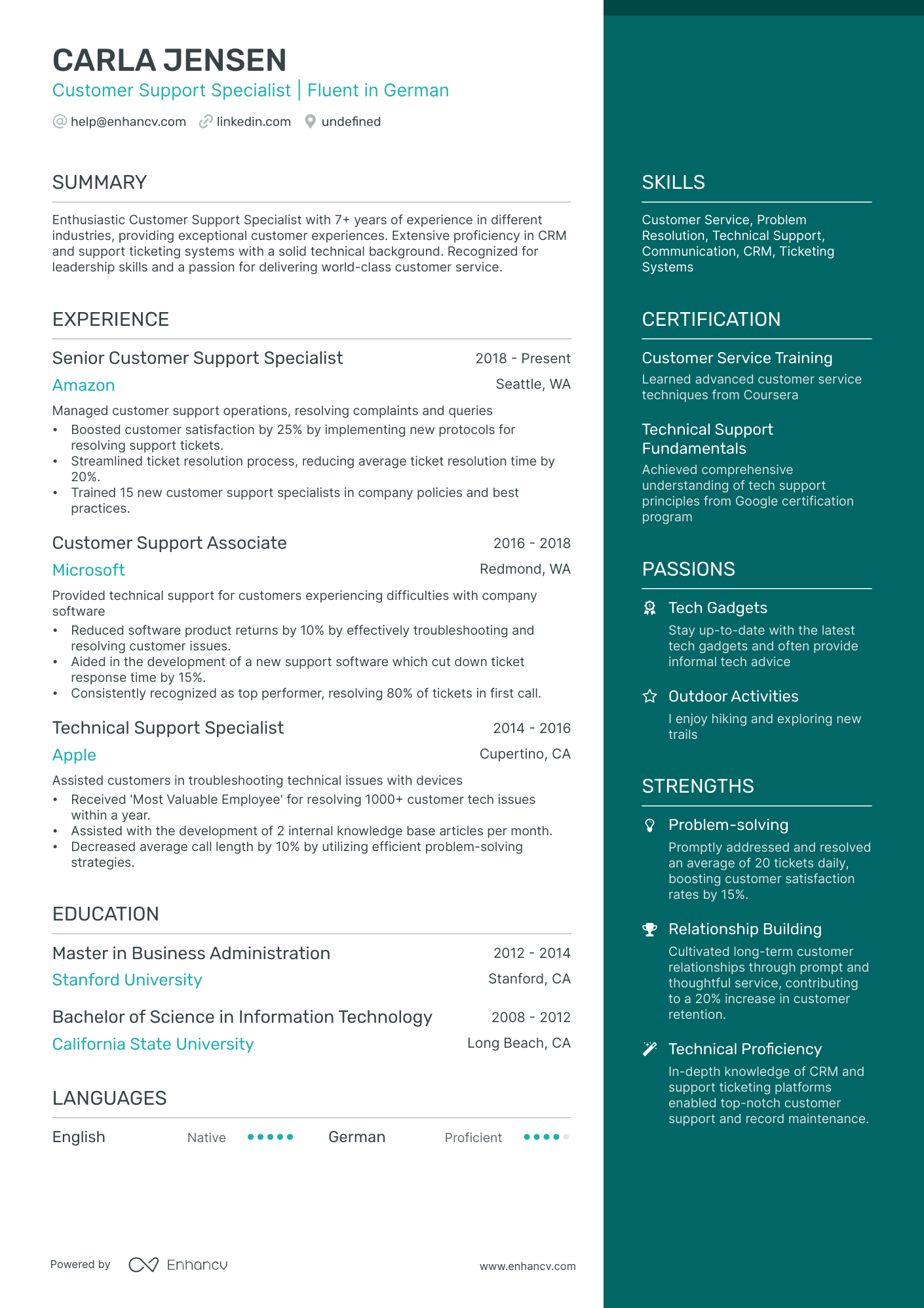 10 Customer Support Specialist Resume Examples & Guide for 2025