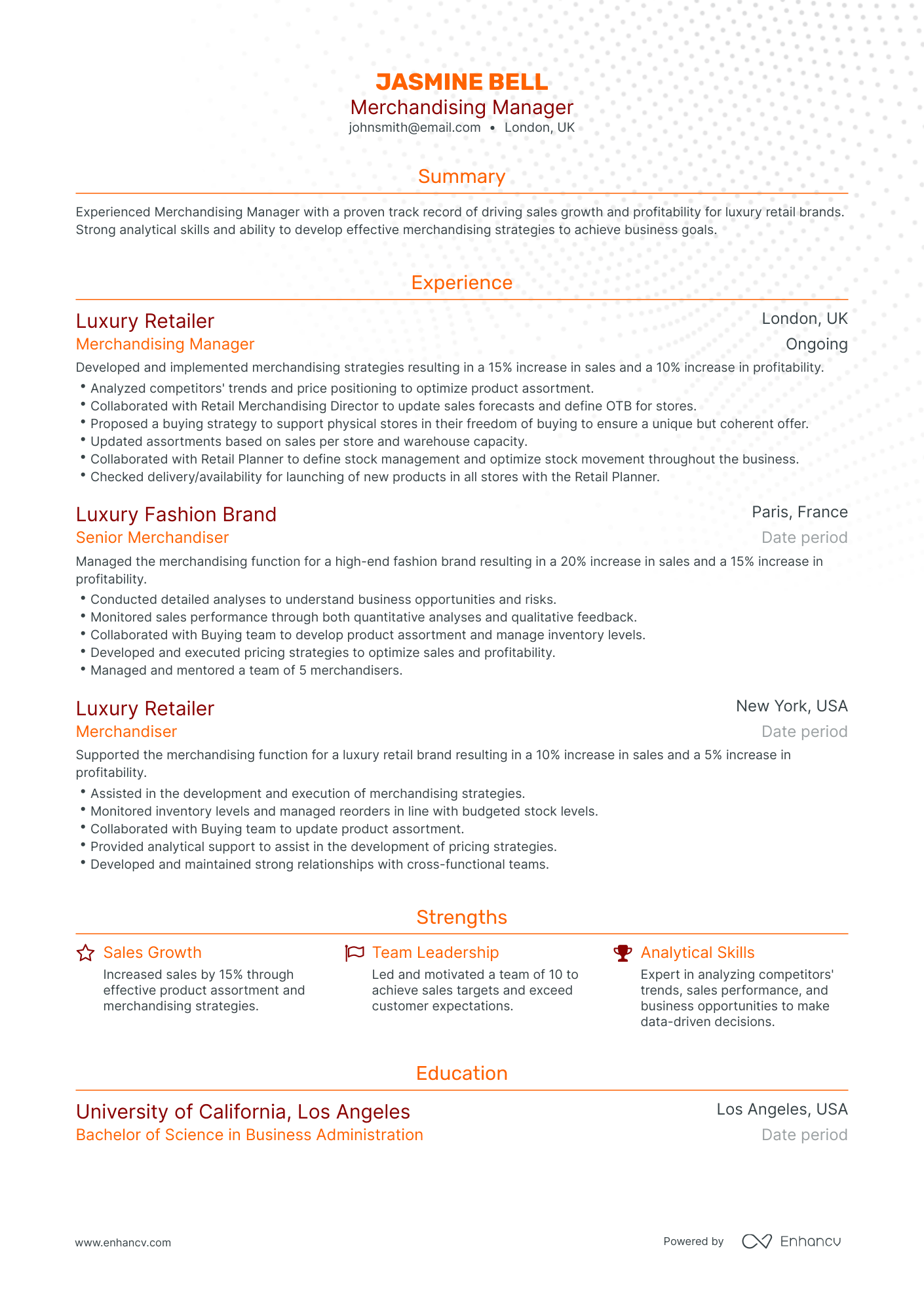 5 Merchandising Manager Resume Examples & Guide for 2023