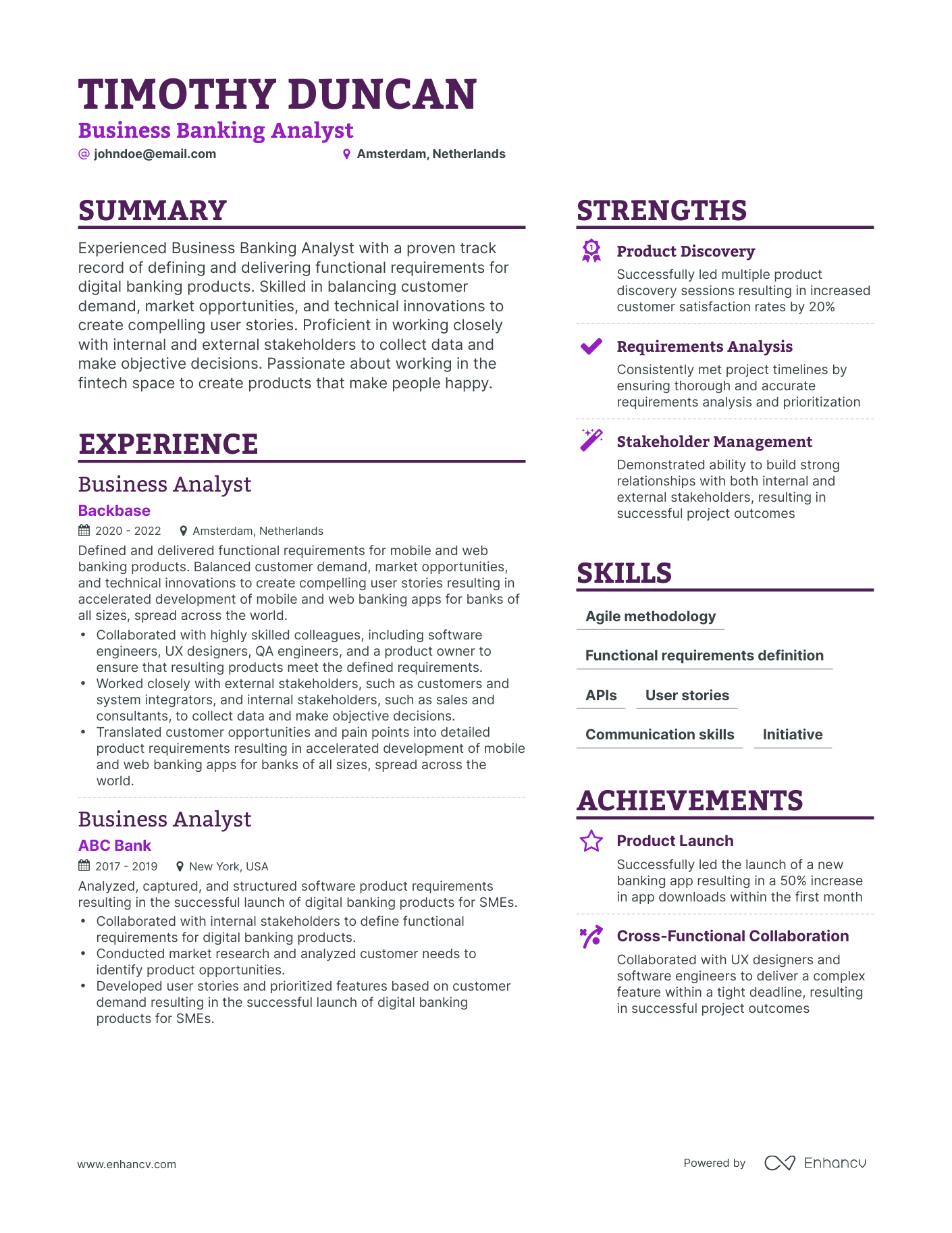 5 Banking Business Analyst Resume Examples & Guide for 2023