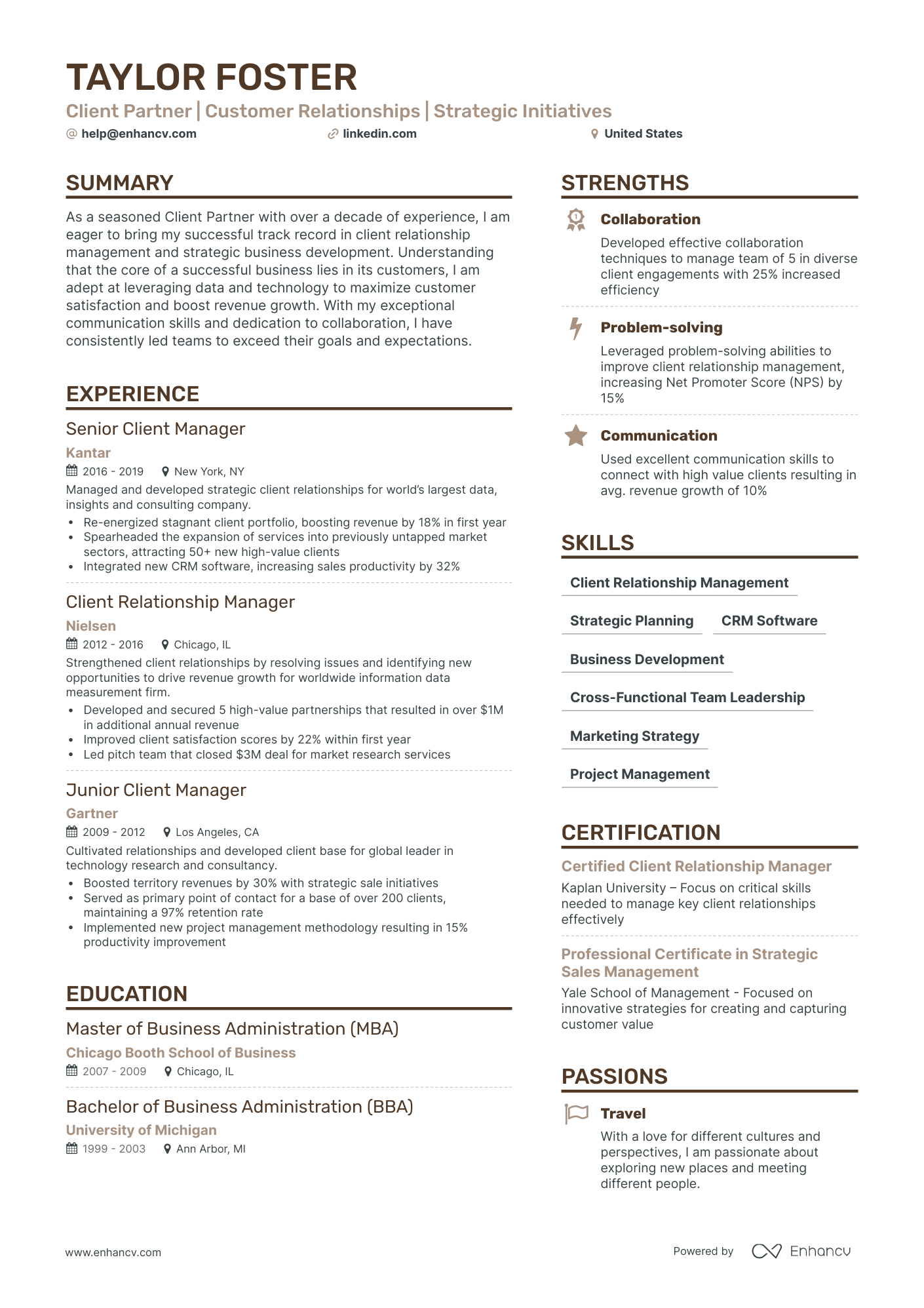 5 Client Partner Resume Examples & Guide for 2024