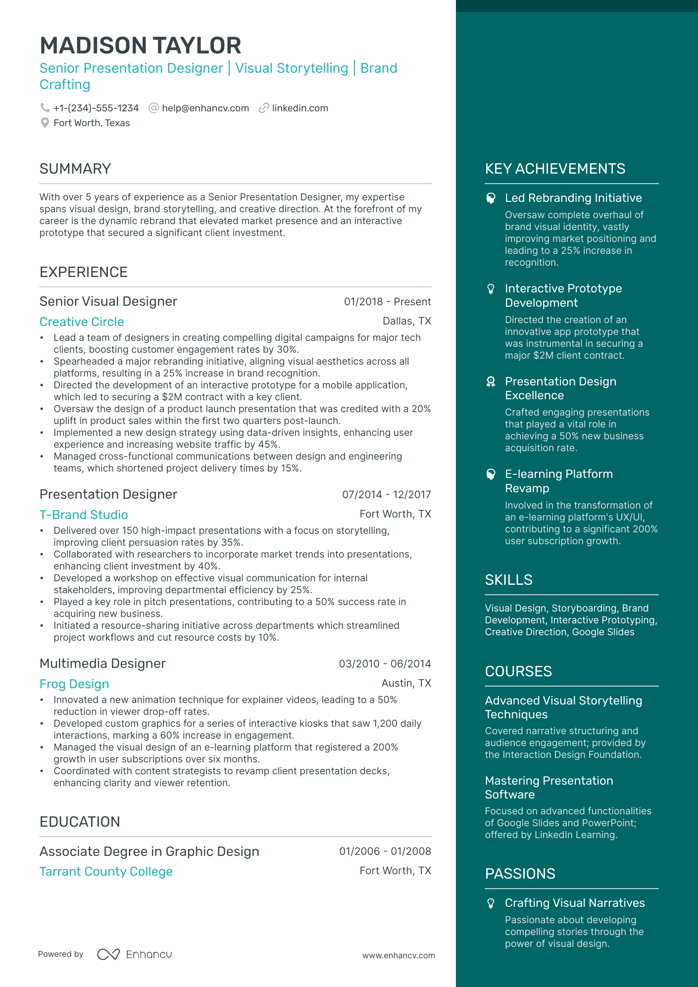 10 Presentation Designer Resume Examples & Guide for 2025