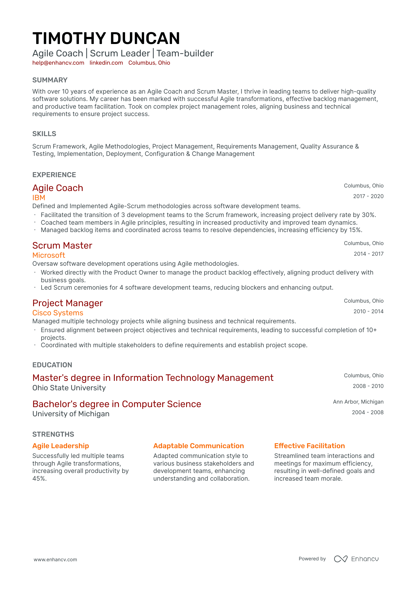 10 Agile Coach Resume Examples & Guide for 2026
