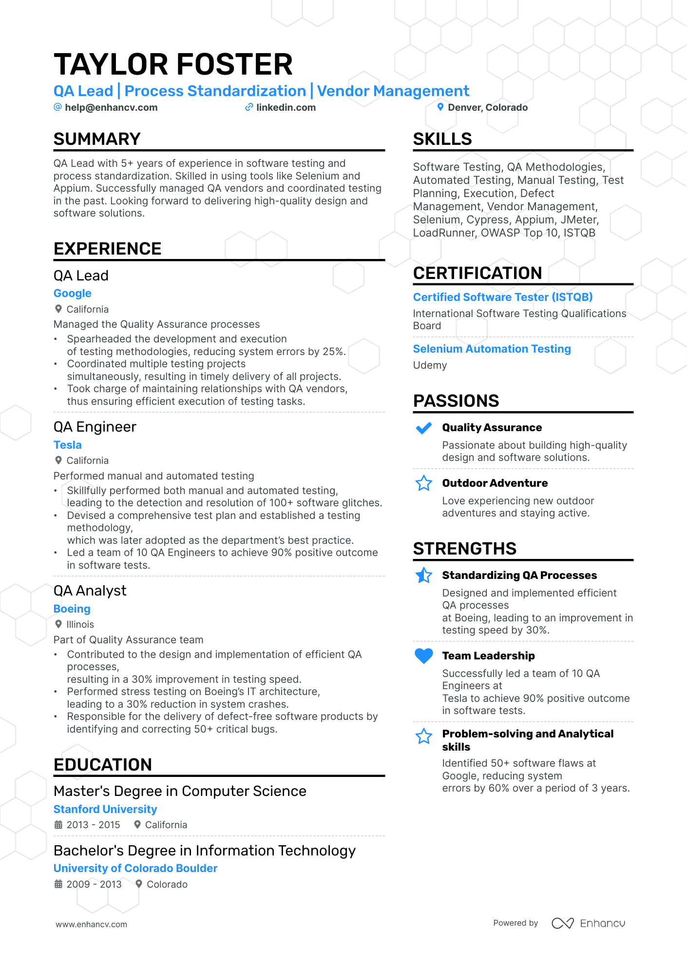 10 QA Lead Resume Examples & Guide for 2025