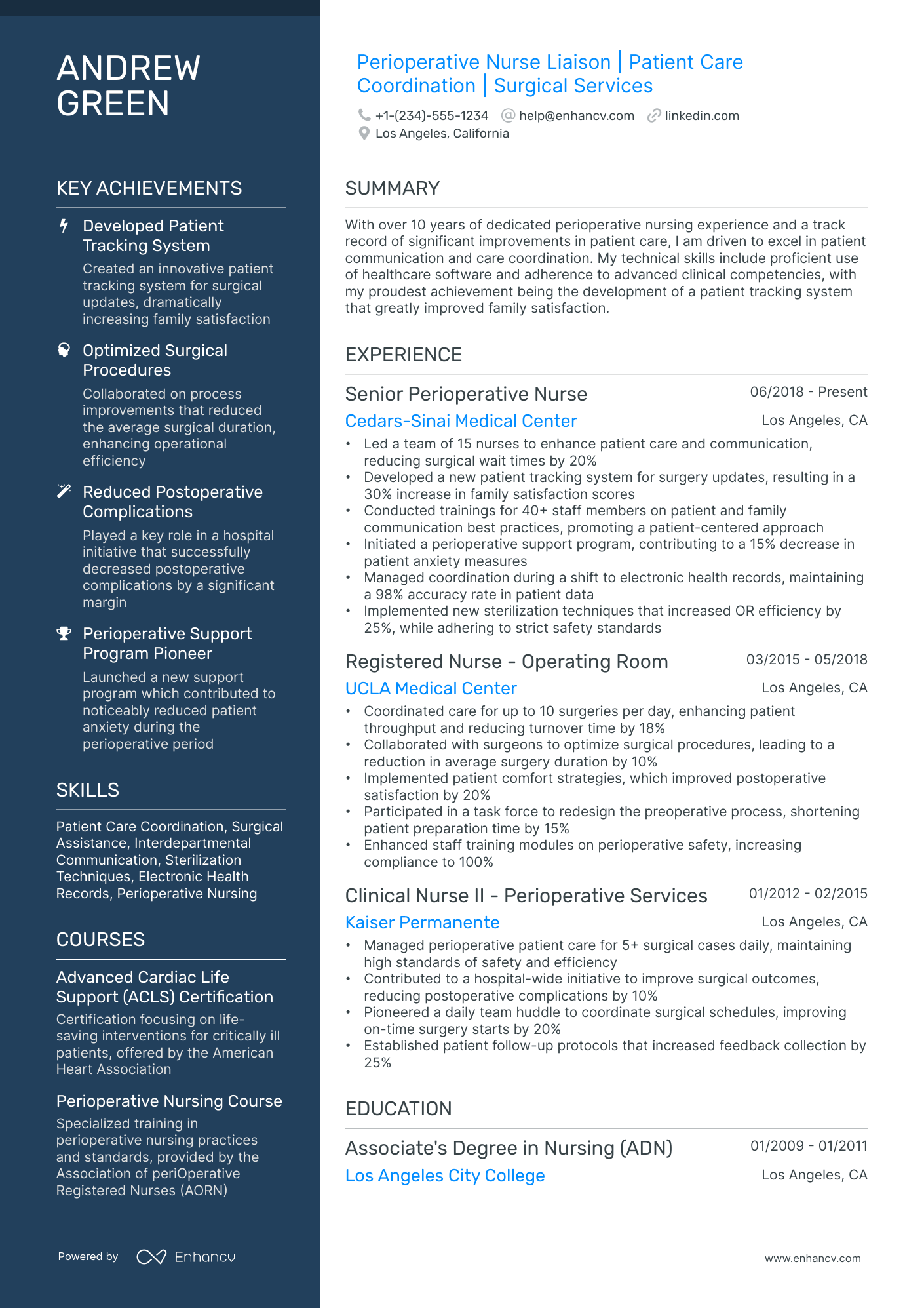 10 Perioperative Nurse Resume Examples & Guide for 2026