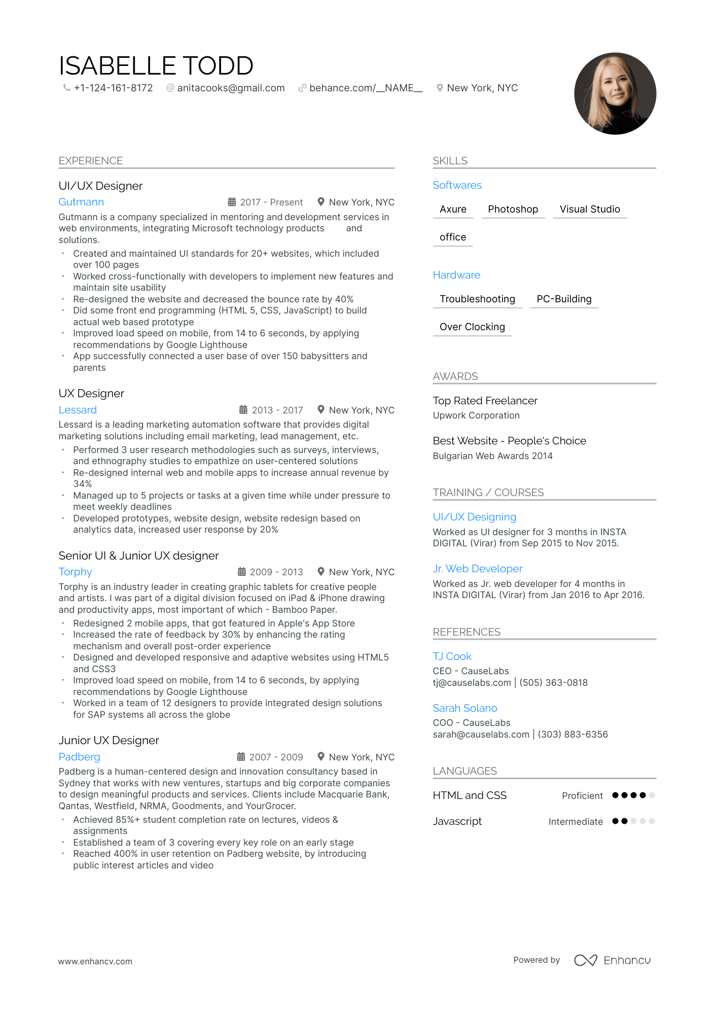9 UX Designer Resume Examples & Guide for 2026