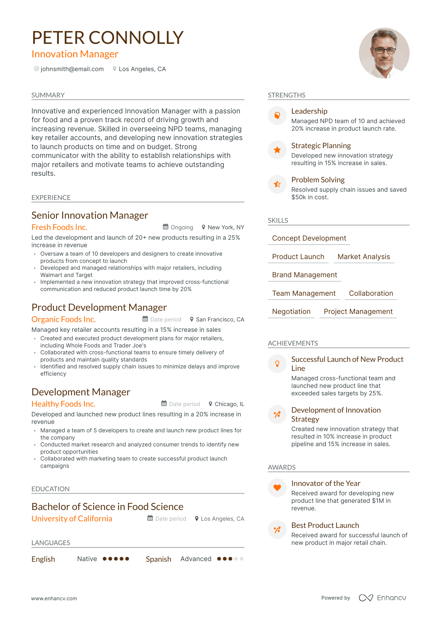 5 Innovation Manager Resume Examples & Guide for 2024