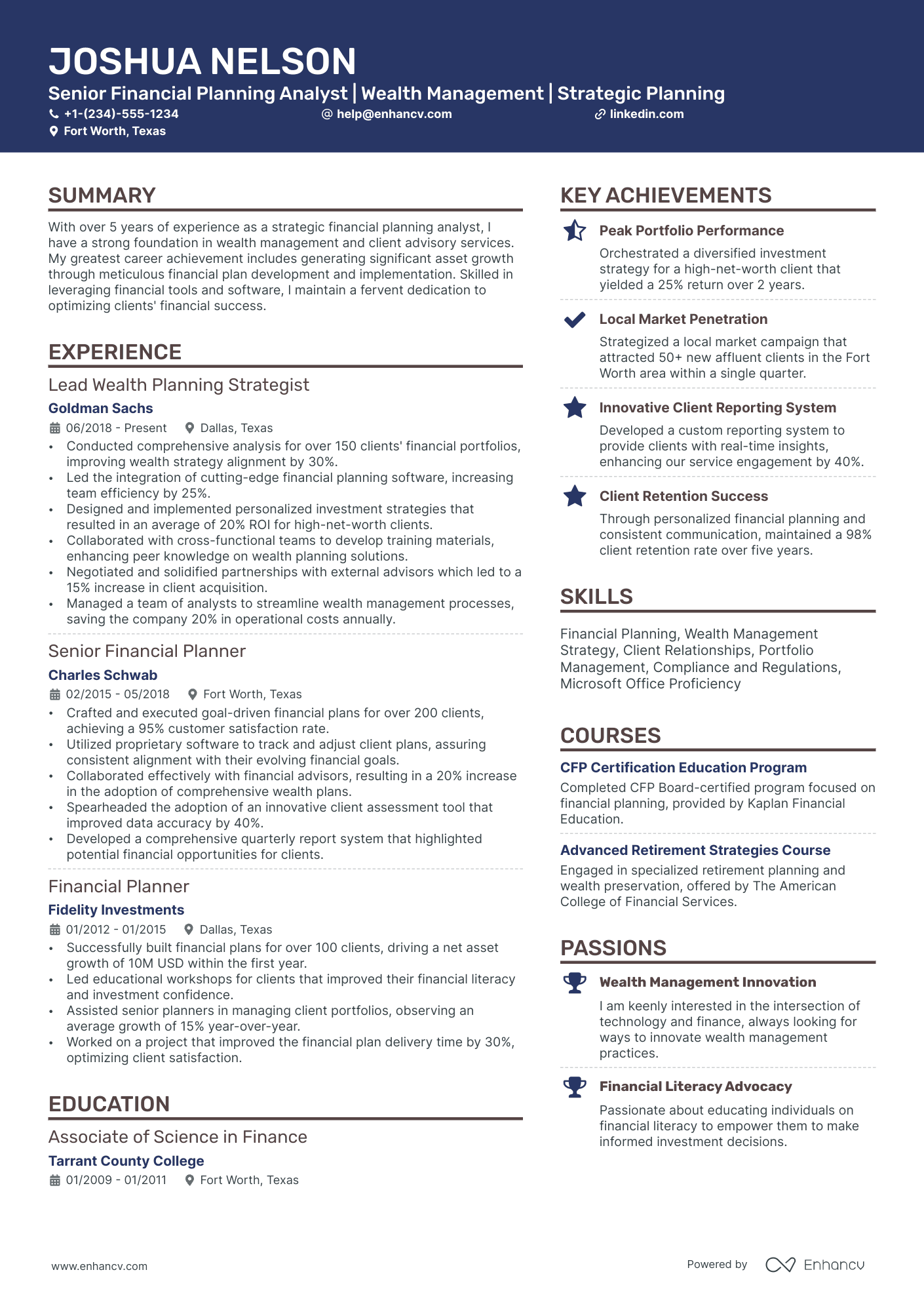 10 Financial Planning Analyst Resume Examples & Guide for 2025