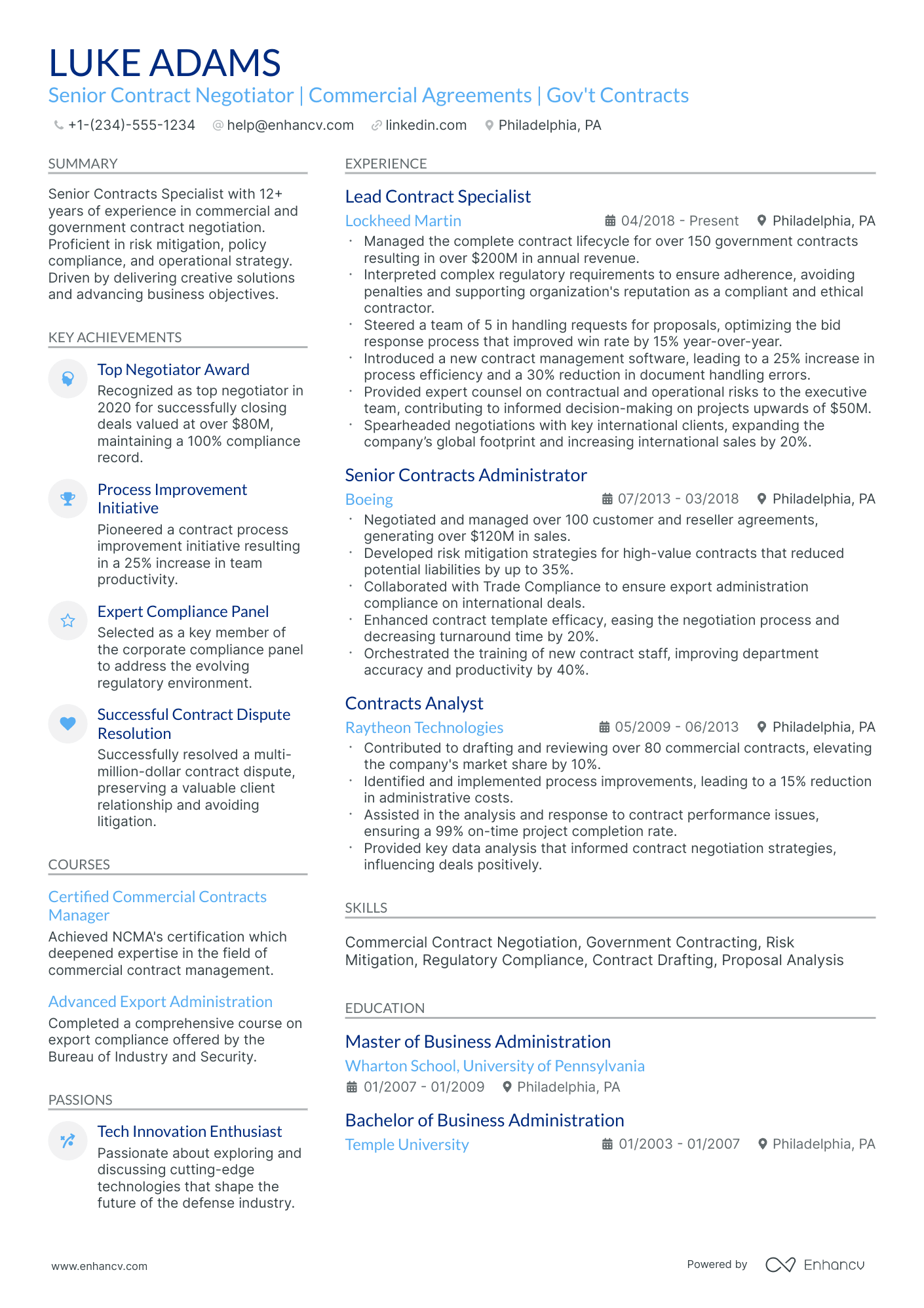 10 Contracts Manager Resume Examples & Guide for 2026