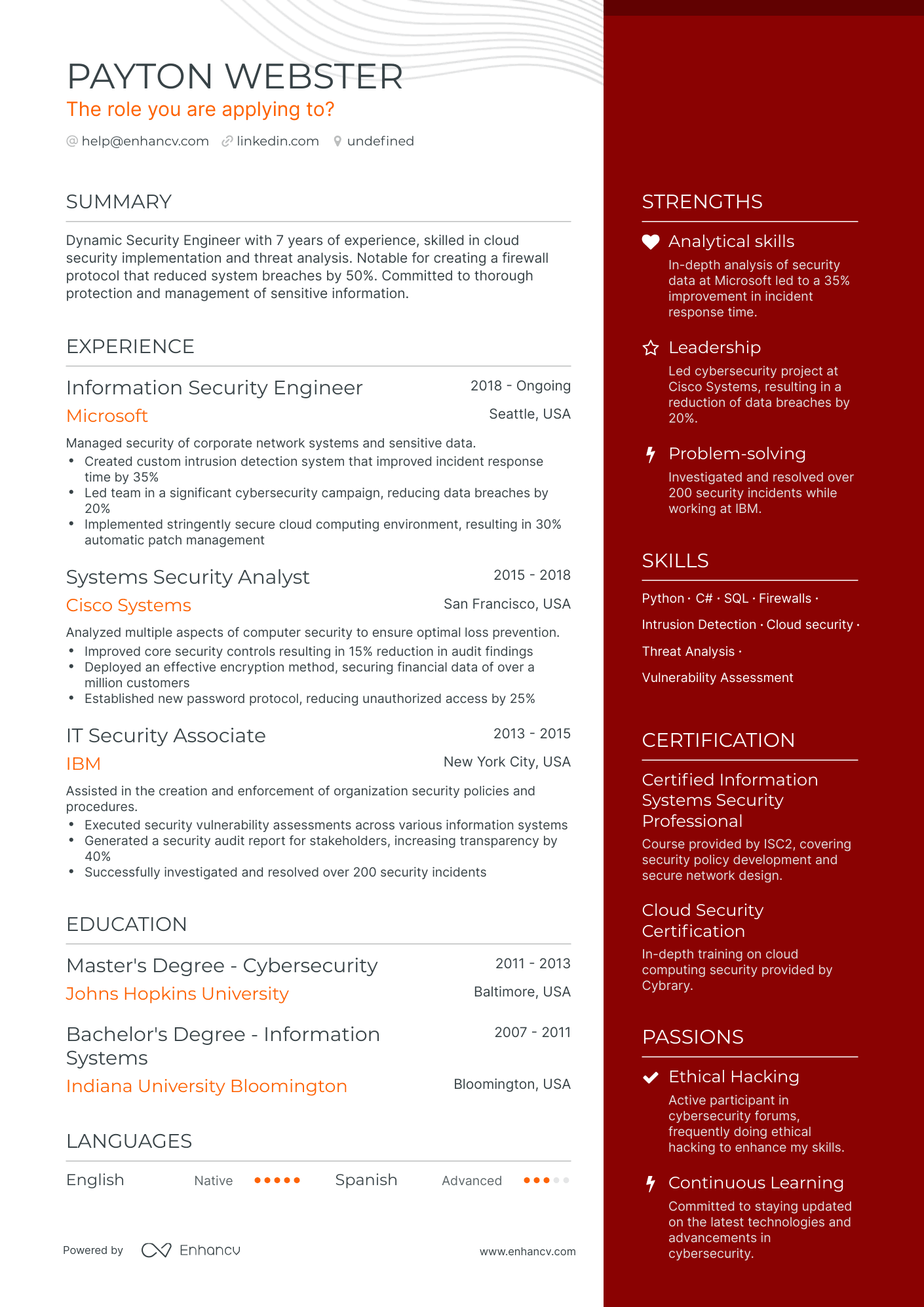 5 Information Security Engineer Resume Examples & Guide for 2024