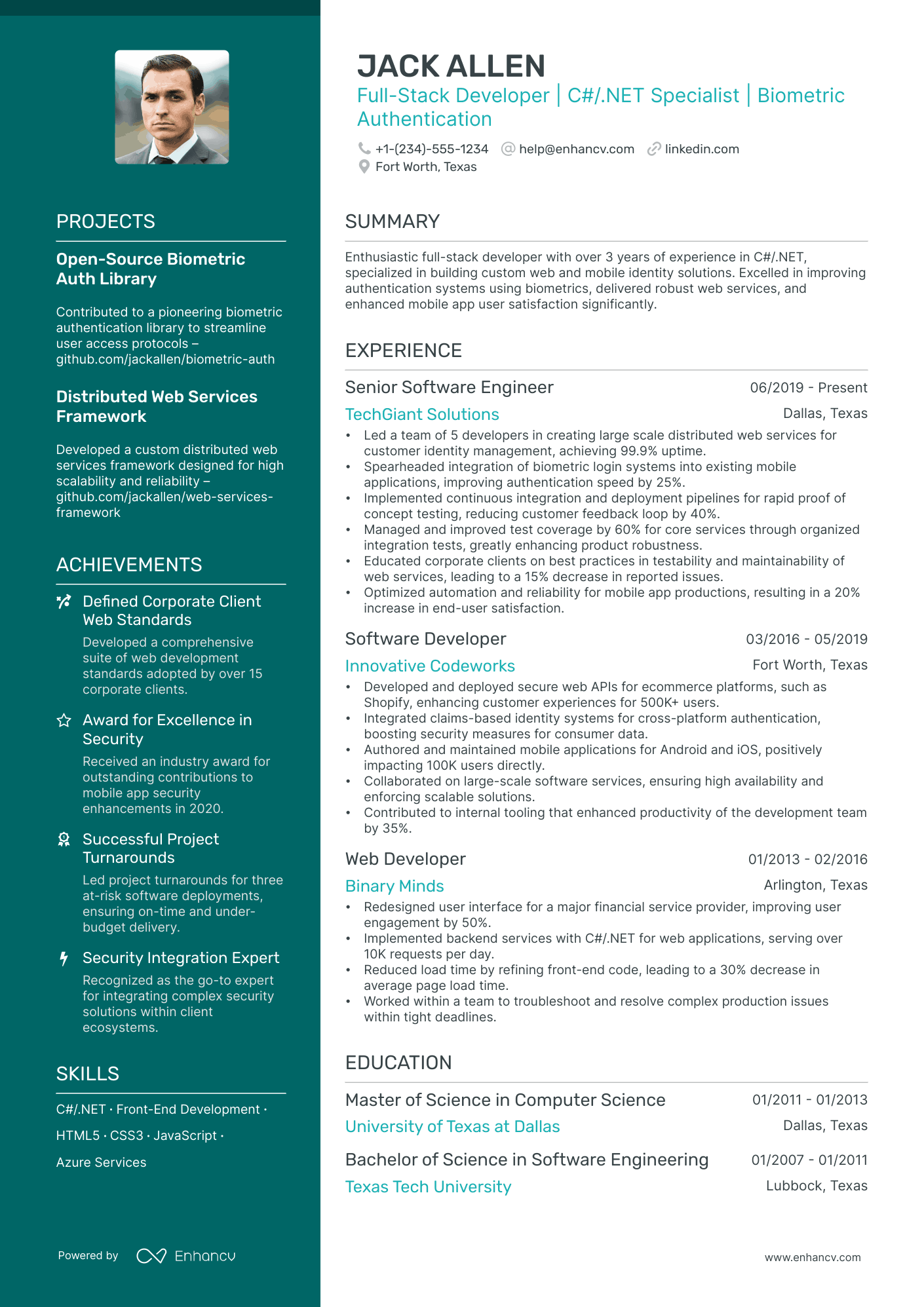5 Senior Developer Resume Examples & Guide for 2024