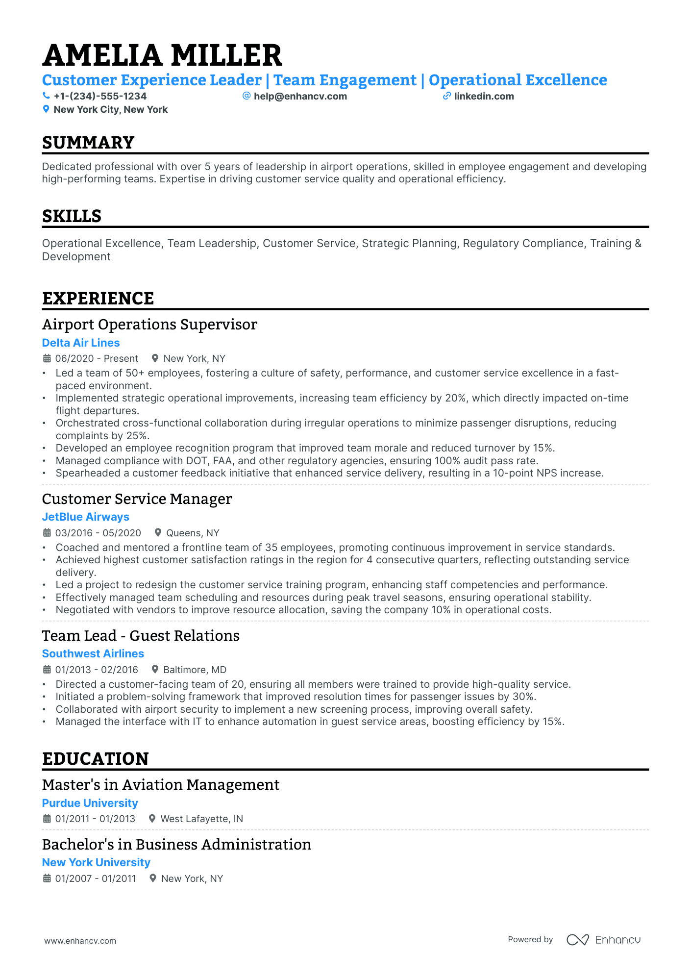10 Customer Service Manager Resume Examples & Guide for 2026