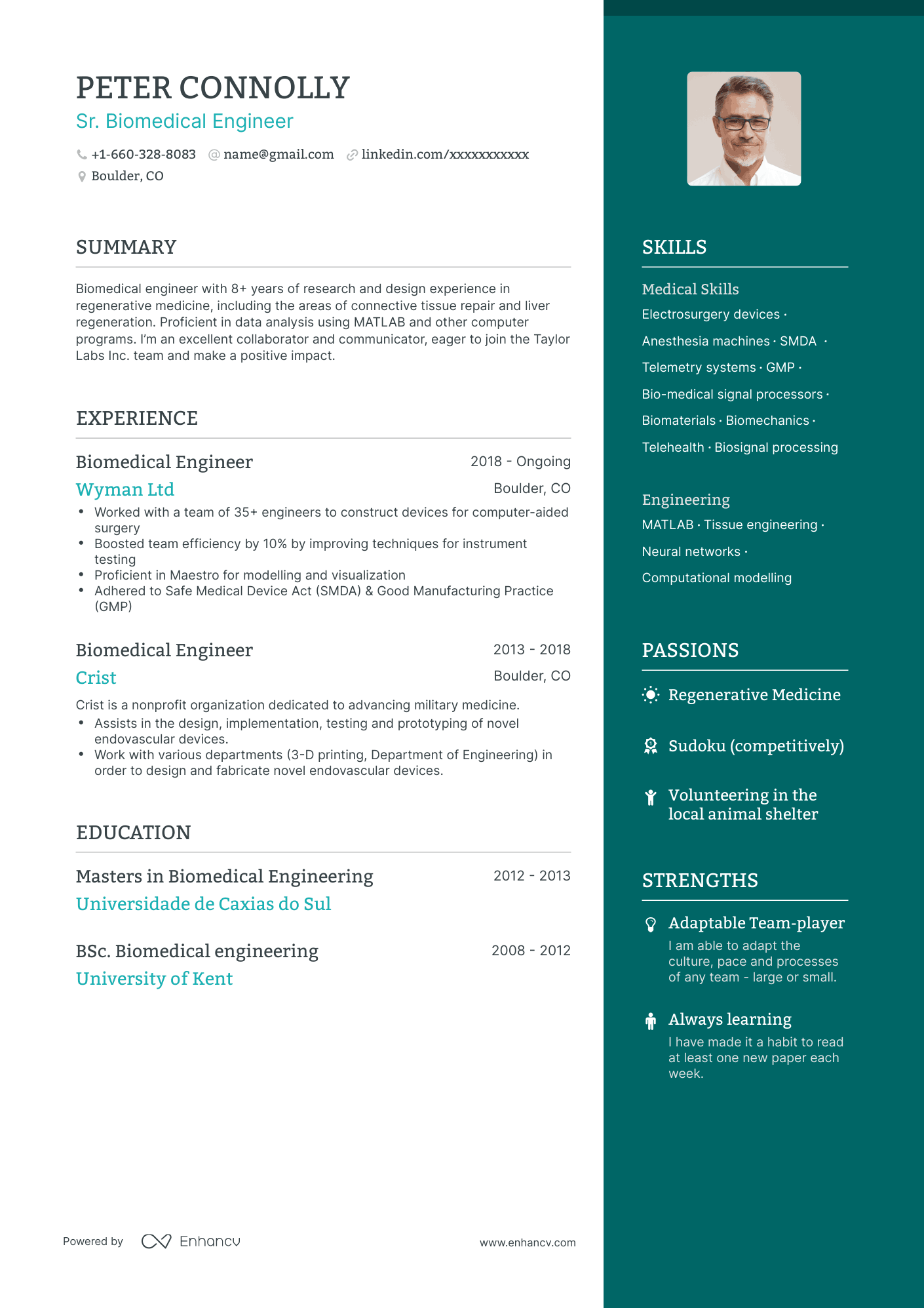 5 Biomedical Engineer Resume Examples & Guide for 2024