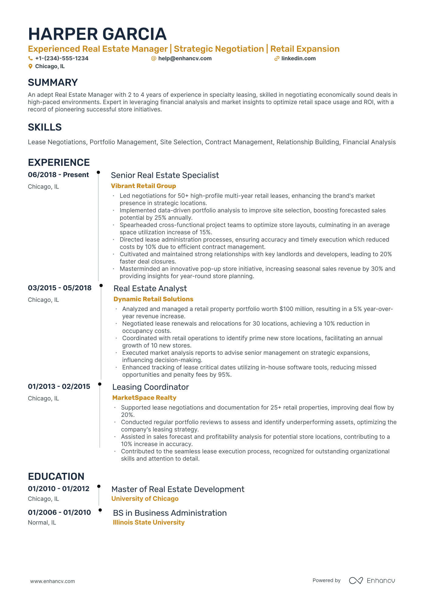 10 Real Estate Manager Resume Examples & Guide for 2026