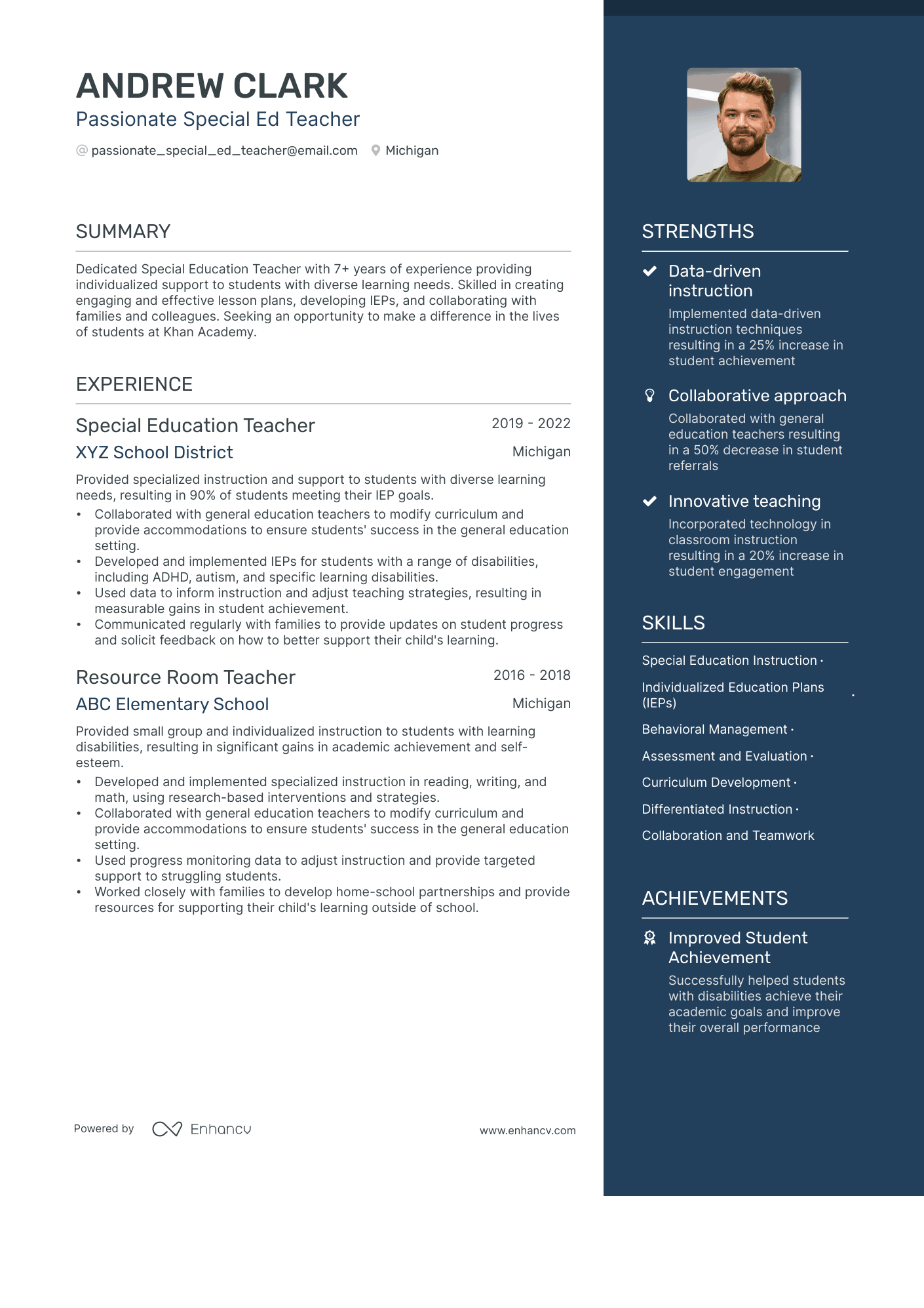 5 Special Ed Teacher Resume Examples - January 2025