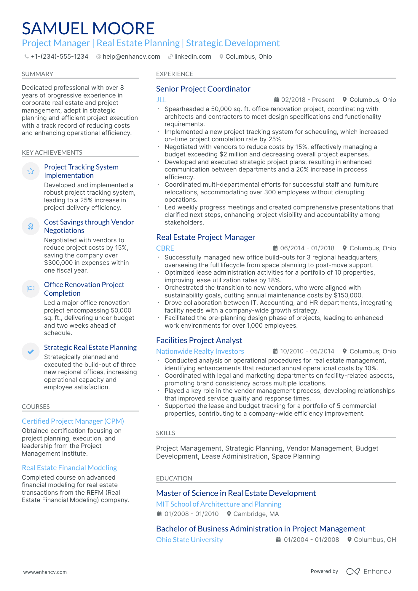 10 Real Estate Project Manager Resume Examples & Guide for 2026