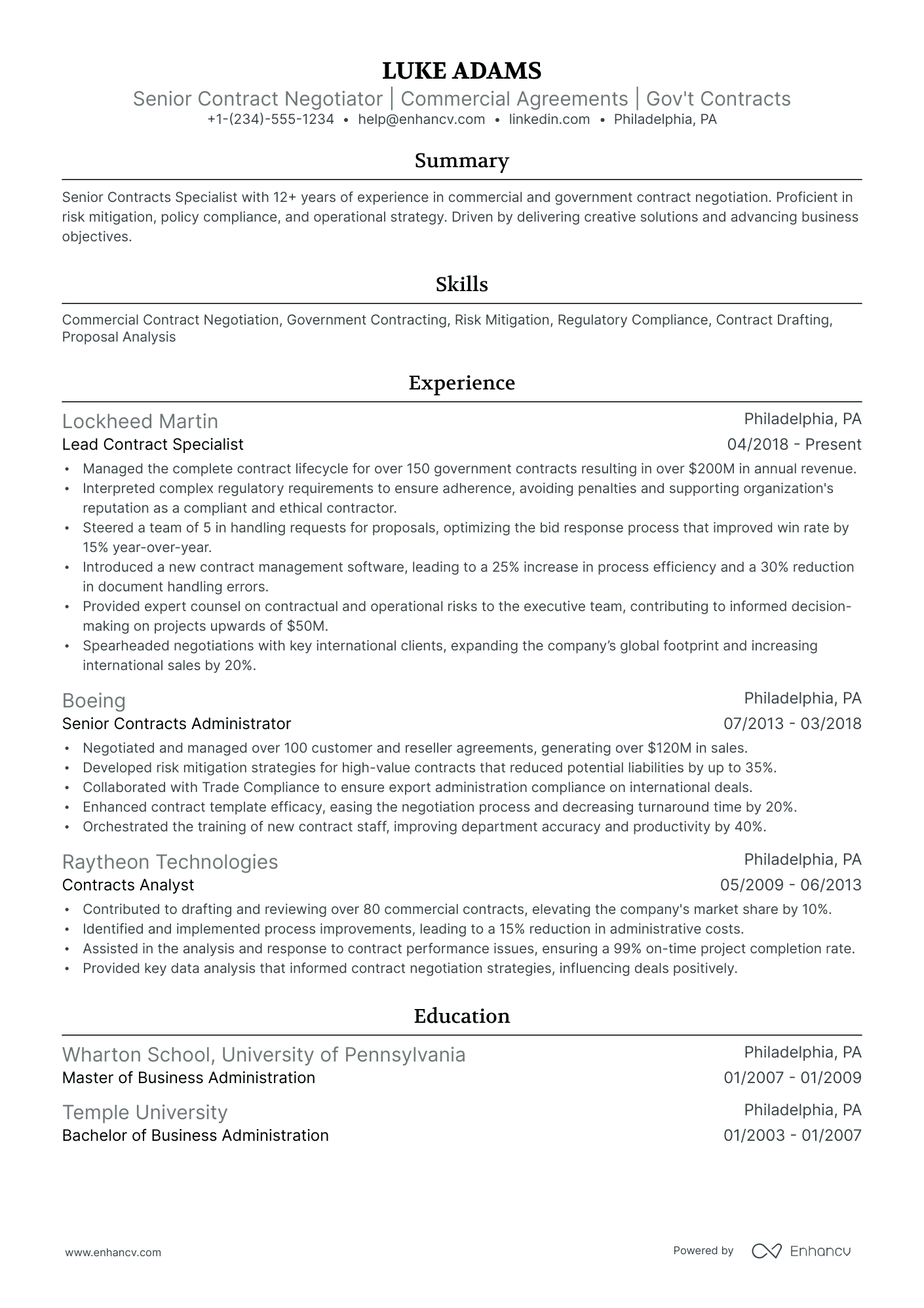 10 Contracts Manager Resume Examples & Guide for 2026