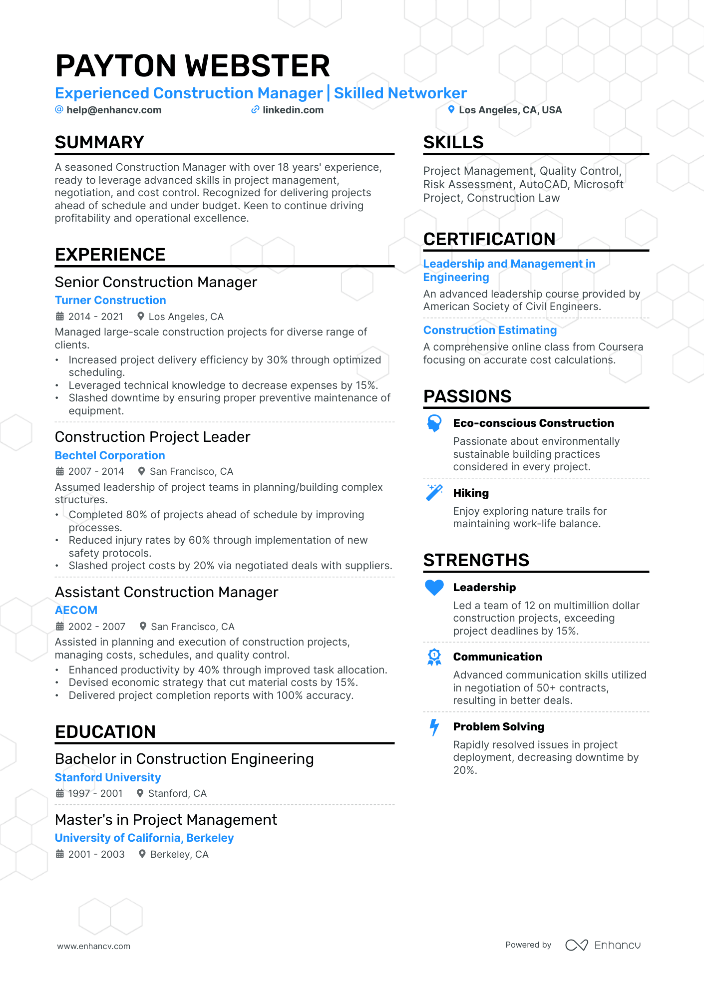 10 Construction Business Owner Resume Examples & Guide for 2026