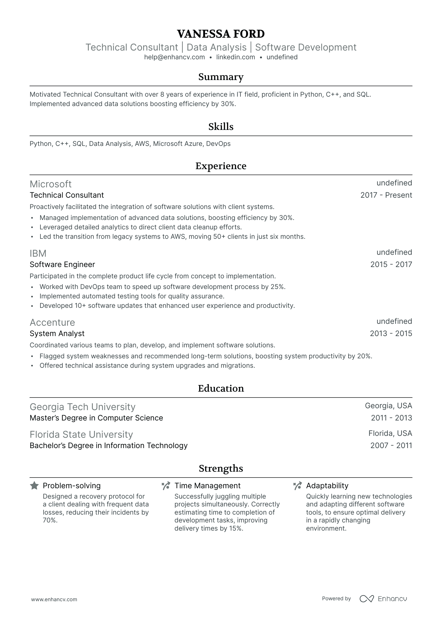 10 Technical Consultant Resume Examples, Templates & Guide for 2026