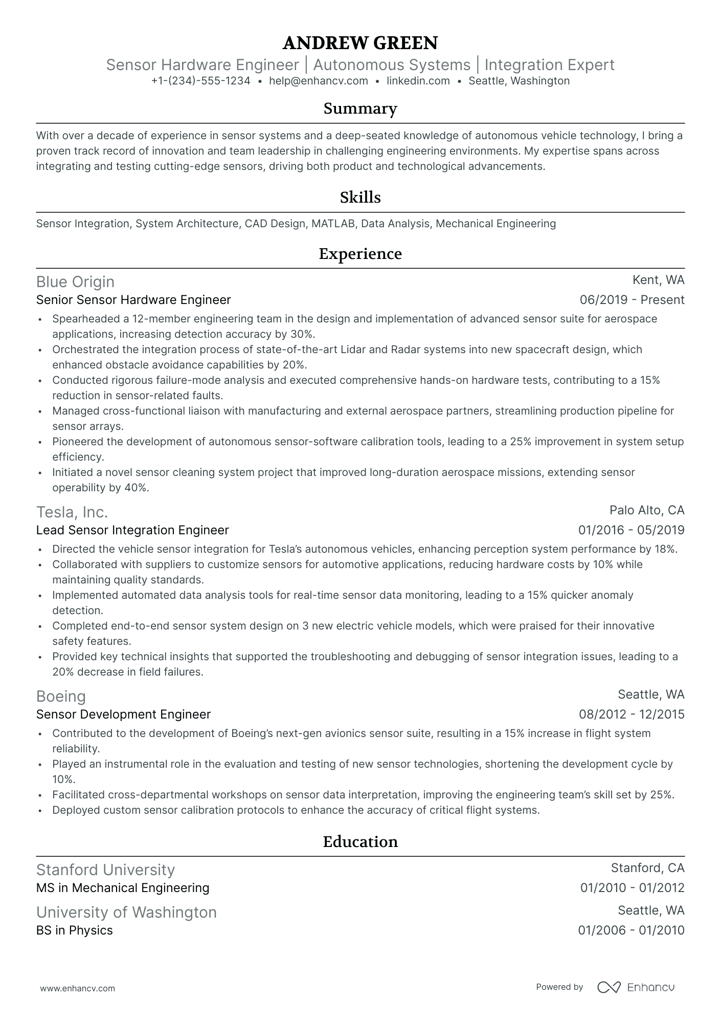 10 Hardware Engineer Resume Examples & Guide for 2026