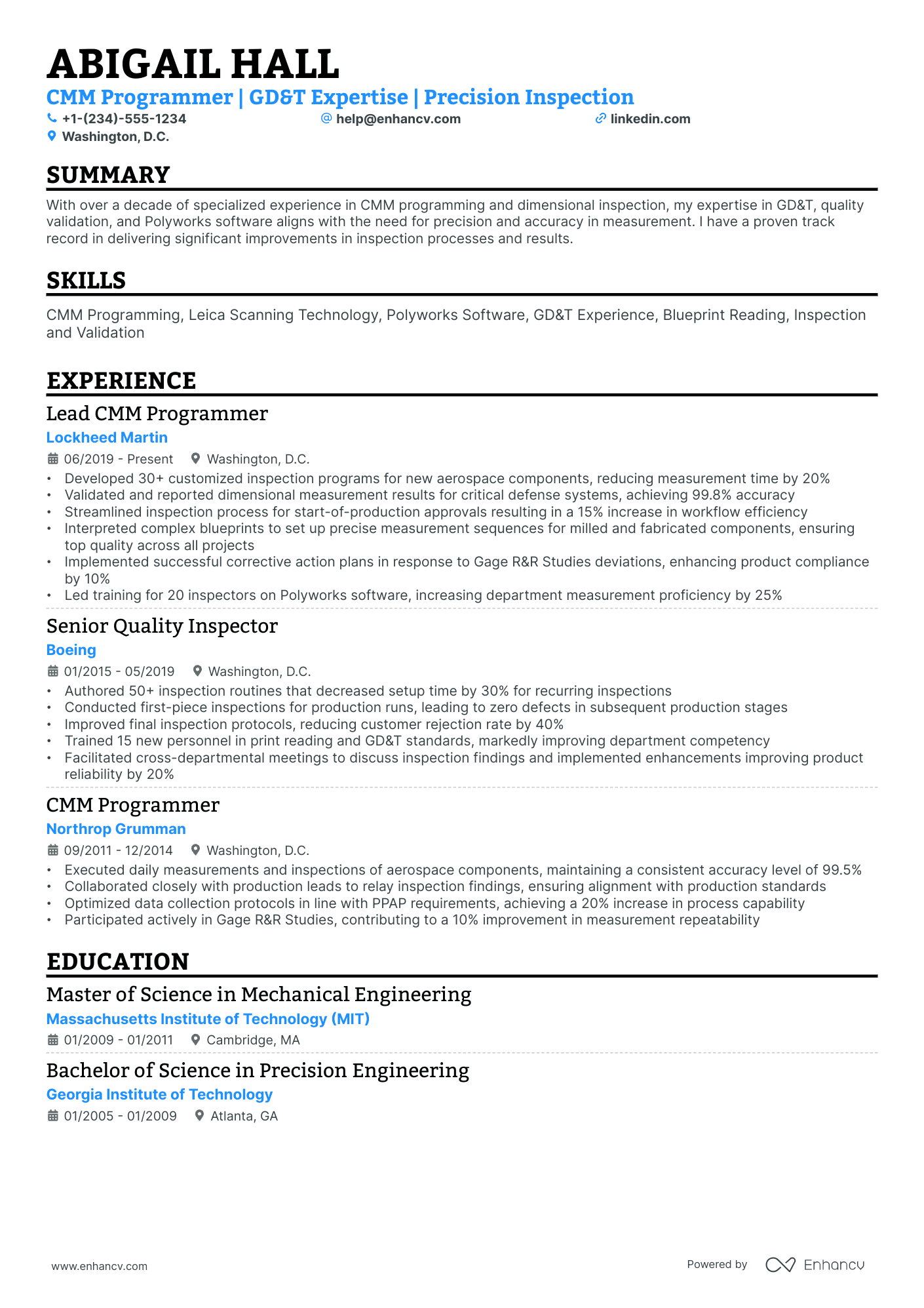 10 CMM Programmer Resume Examples & Guide for 2025