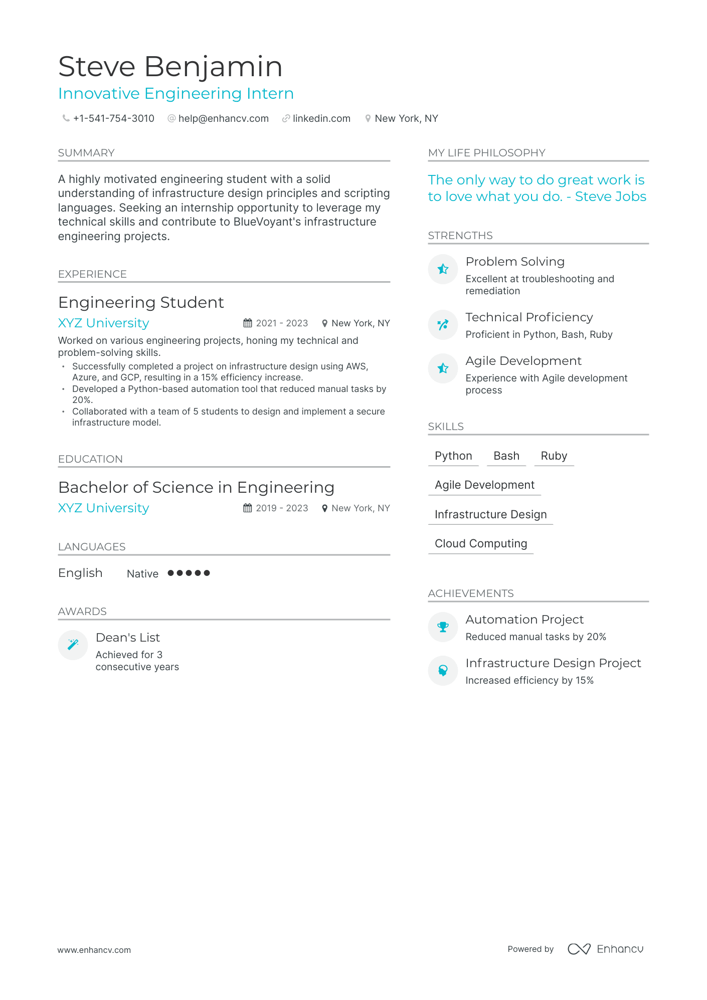 5 Engineering Intern Resume Examples - November 2025