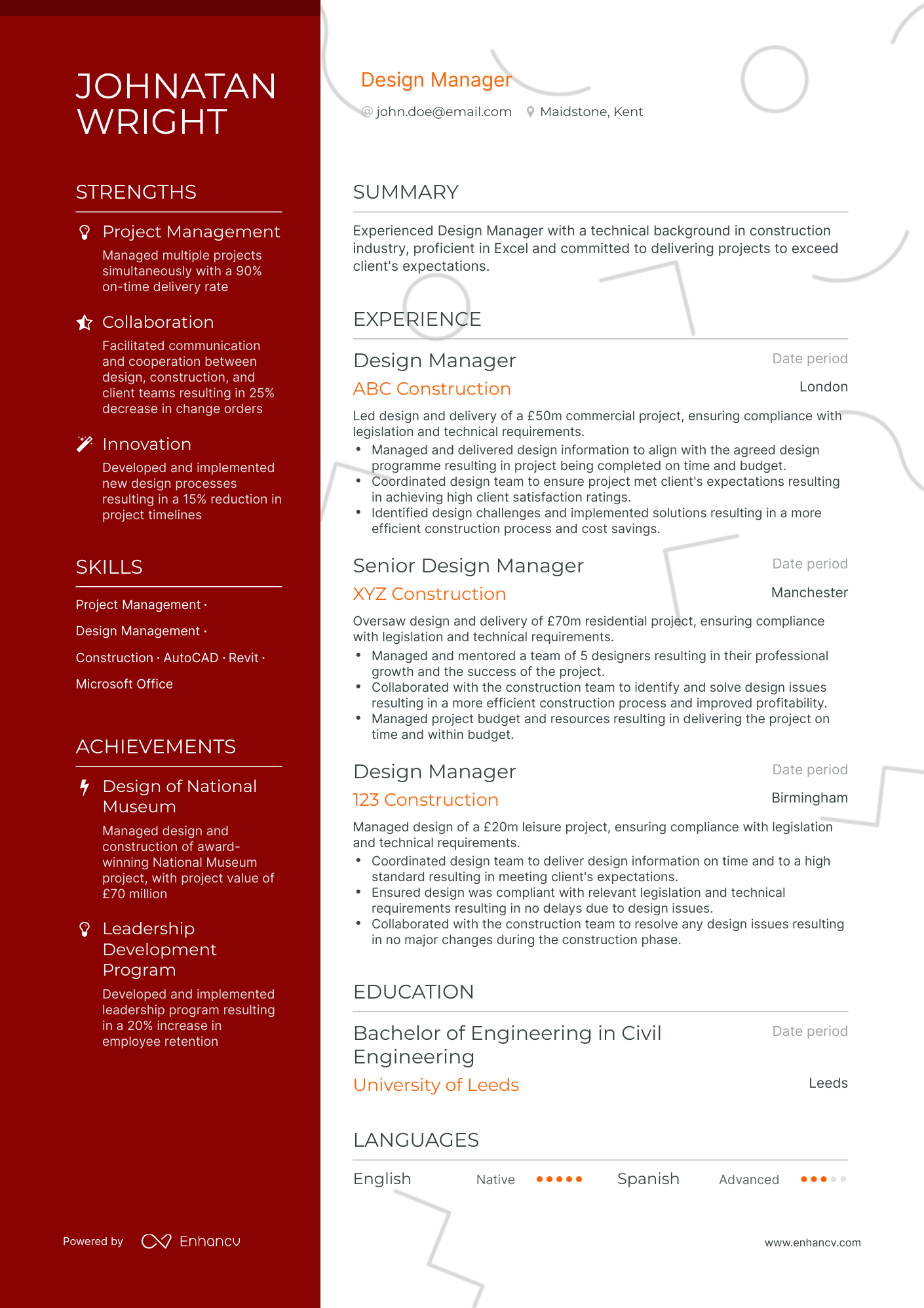 5 Design Manager Resume Examples & Guide for 2024
