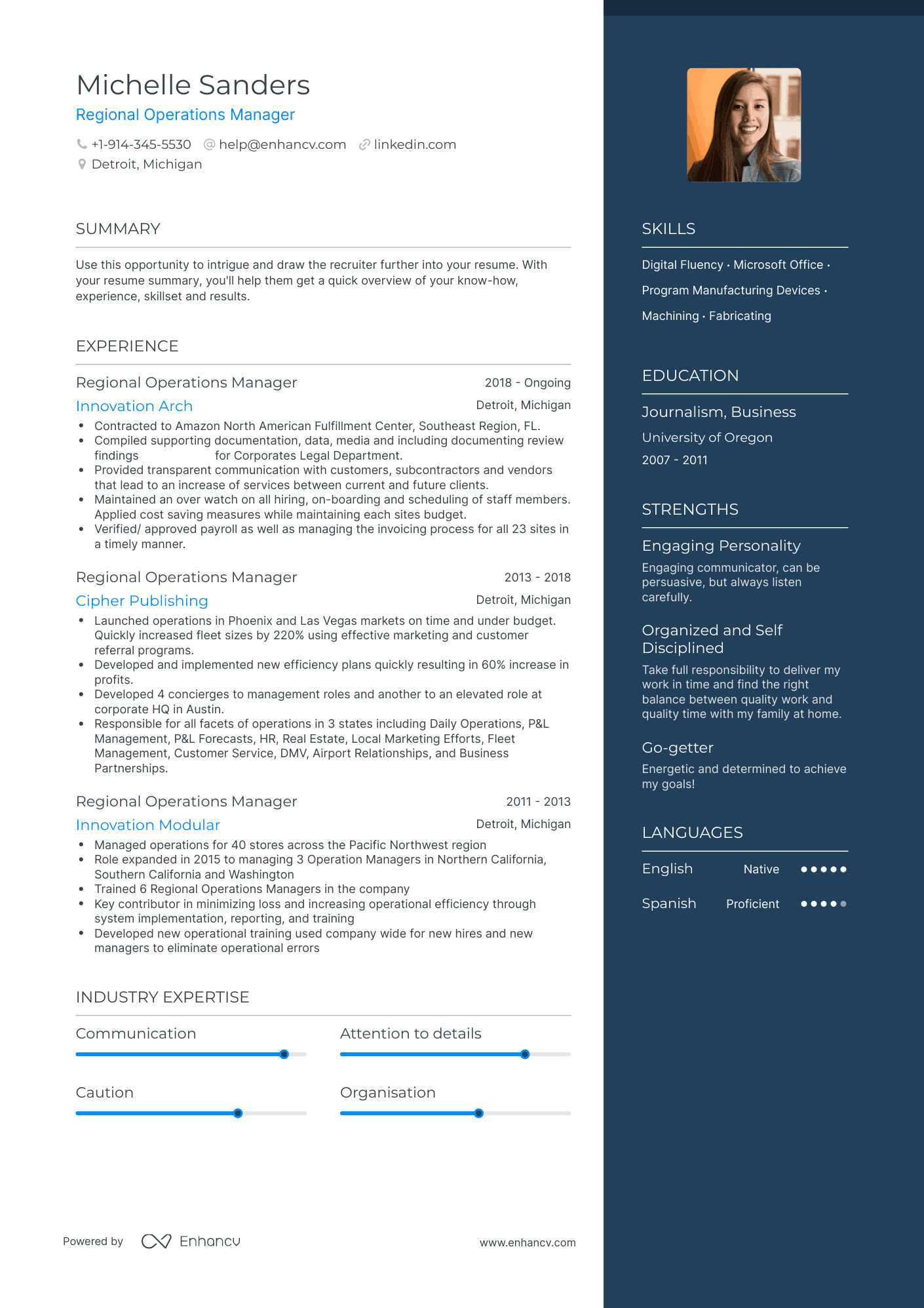 Regional Operations Manager Resume Examples & Guide for 2023 (Layout ...