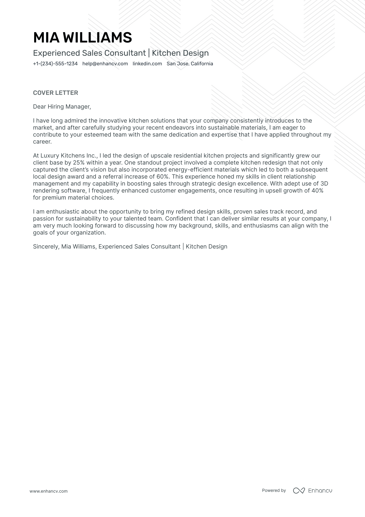 7 Professional Interior Designer Cover Letter Examples and Template for ...