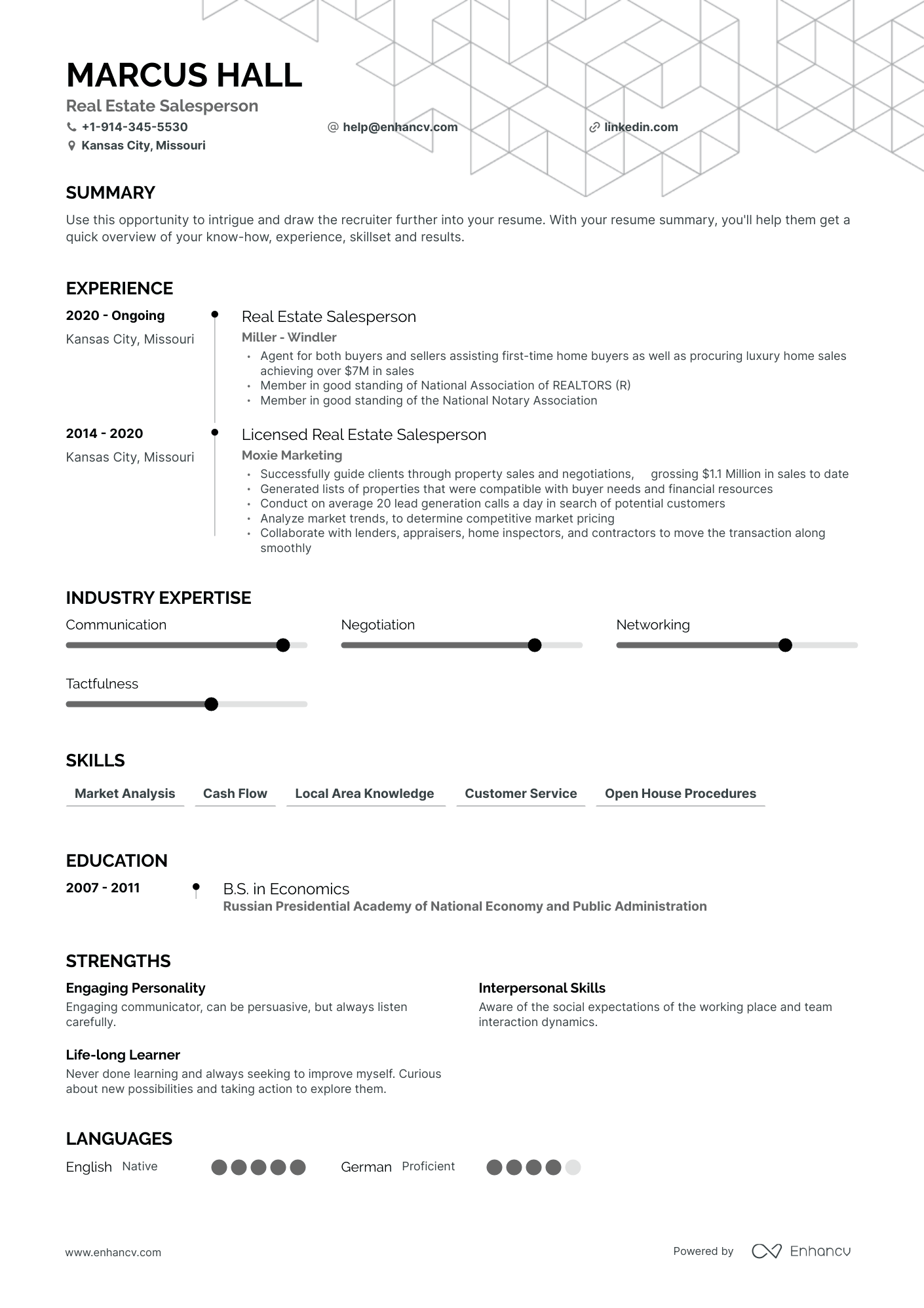 Real Estate Salesperson Resume Examples & Guide for 2023 (Layout ... Real Estate Salesperson Resume Examples & Guide for 2023 (Layout ...