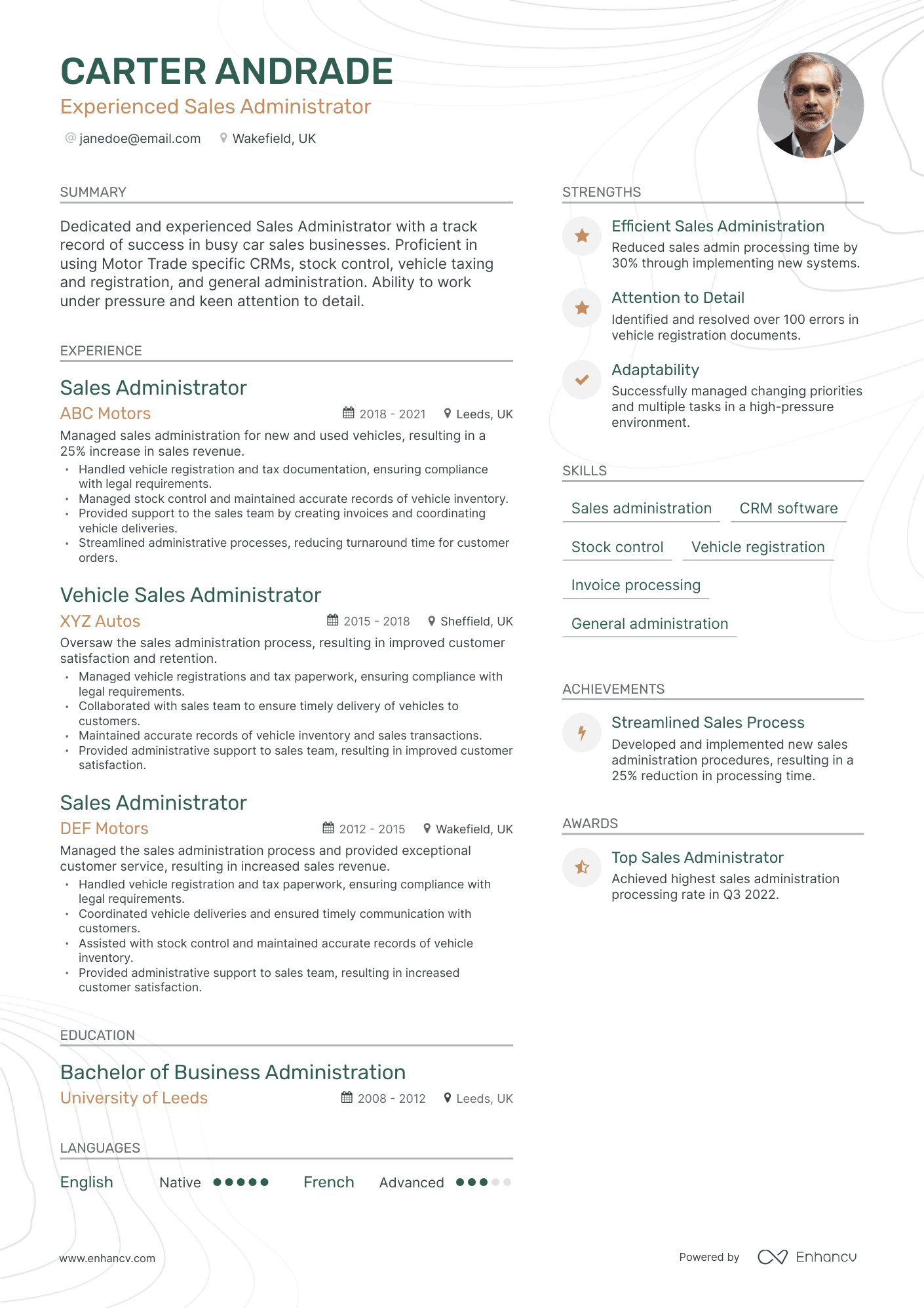 5 Sales Administrator Resume Examples & Guide for 2024