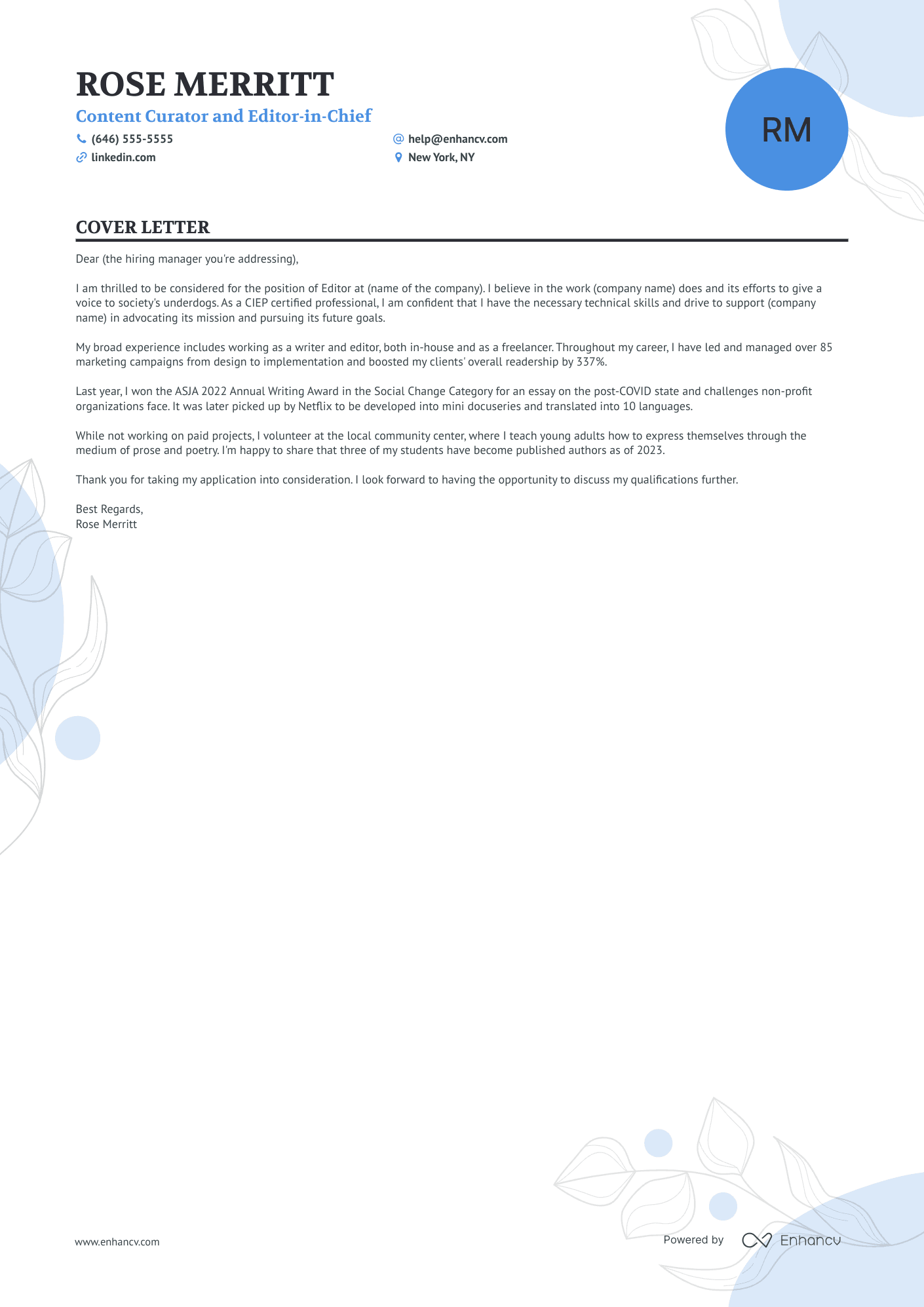 5 Editor Resume Examples & Guide for 2024