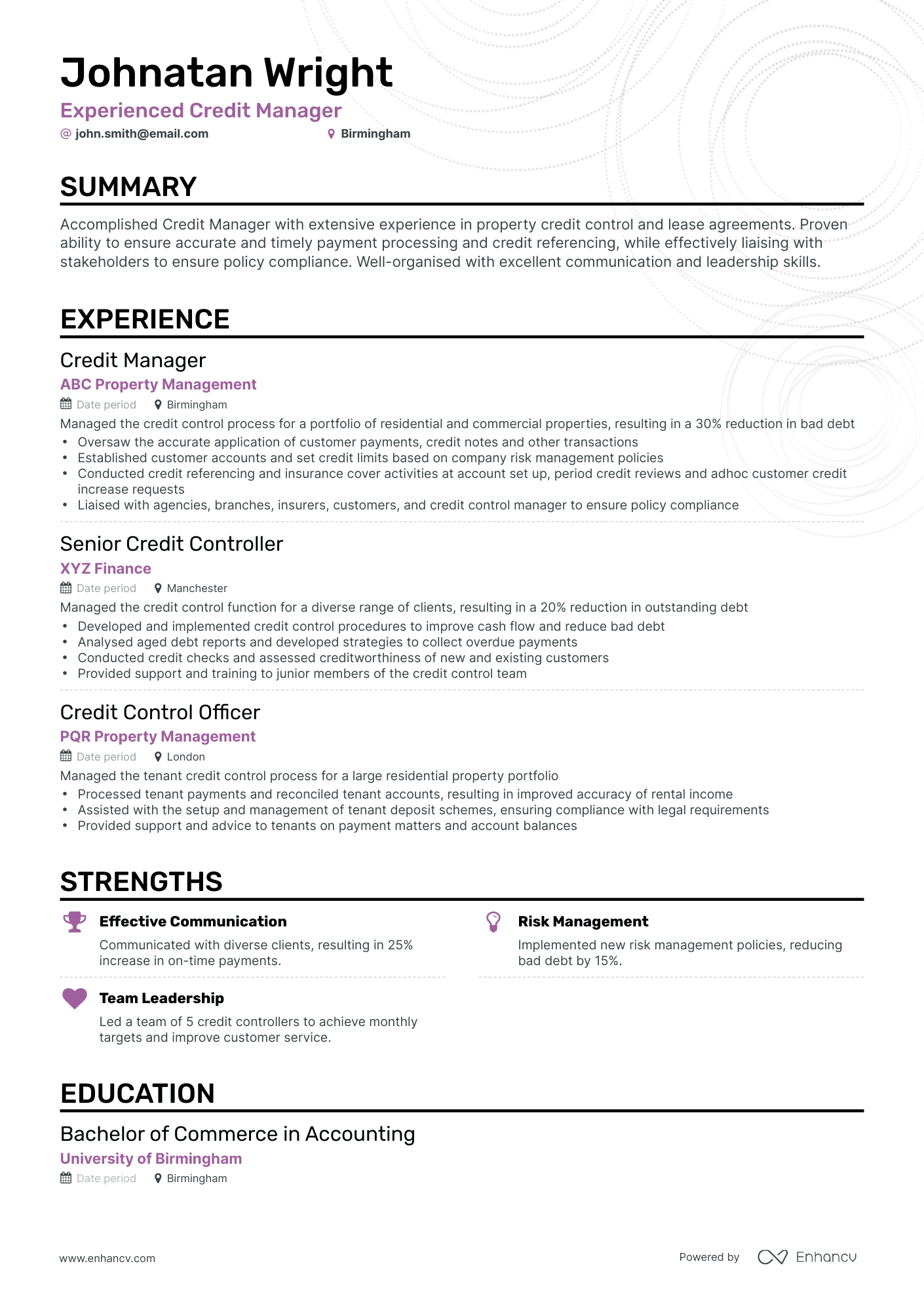 5 Credit Manager Resume Examples & Guide for 2024