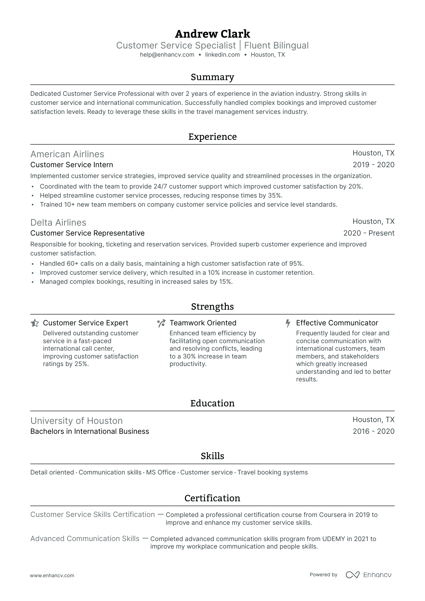 5 Entry-level Customer Service Resume Examples & Guide for 2024