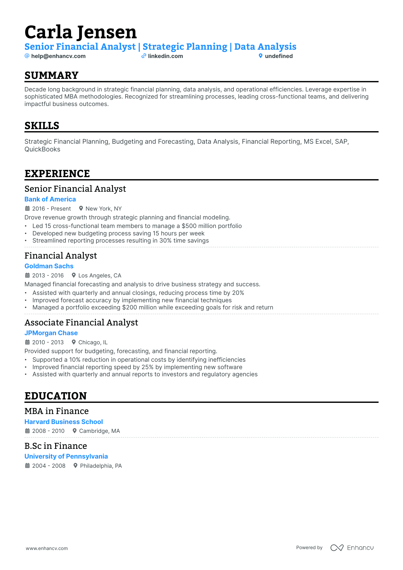 10 MBA Application Resume Examples & Guide for 2026