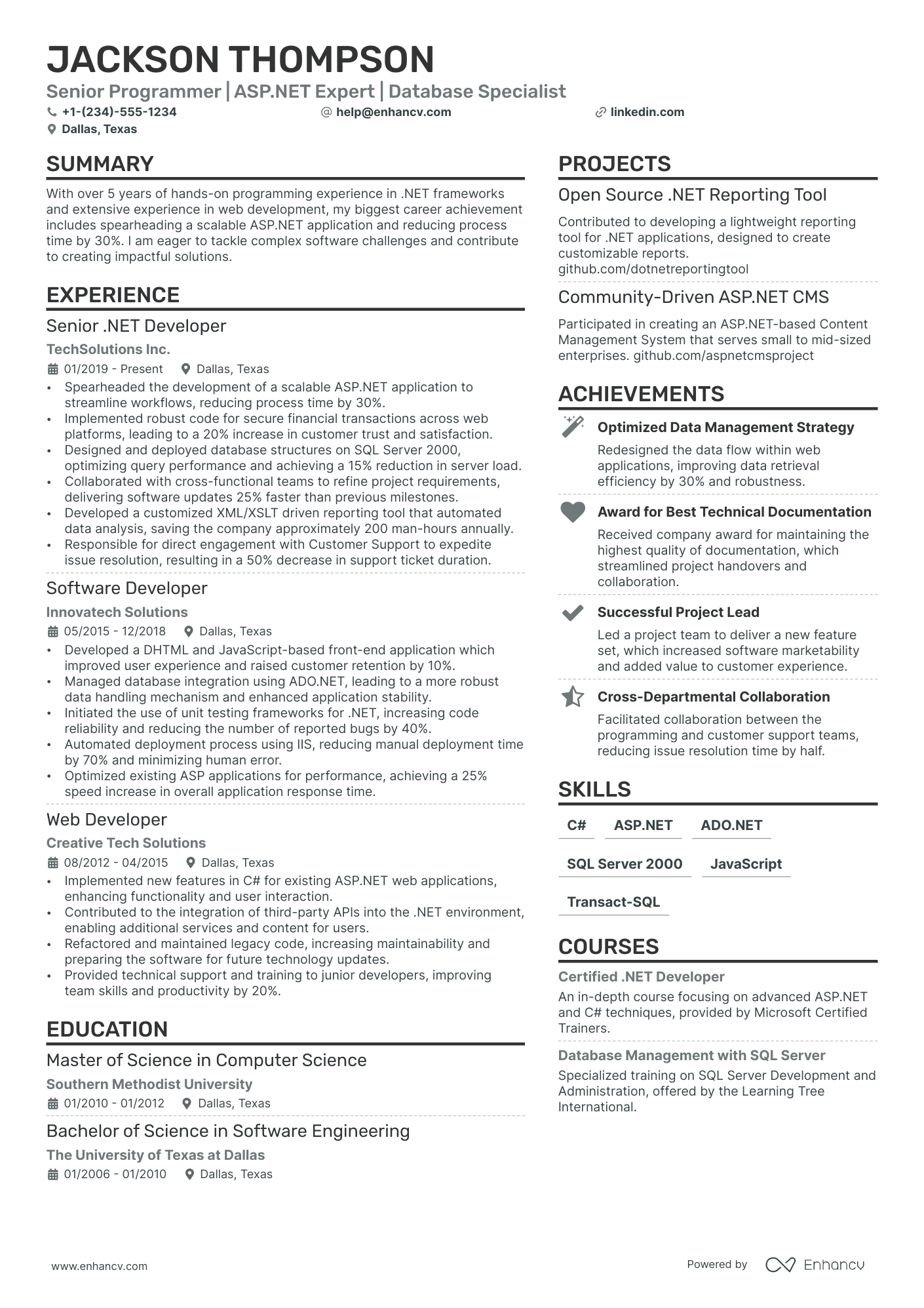 24 Web Developer Resume Examples & Guide for 2024