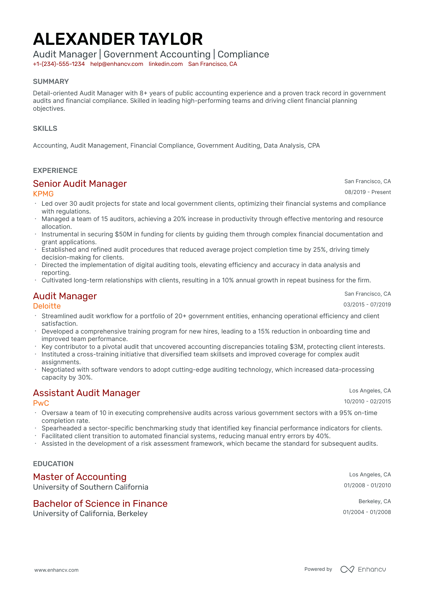 10 Audit Director Resume Examples & Guide for 2026