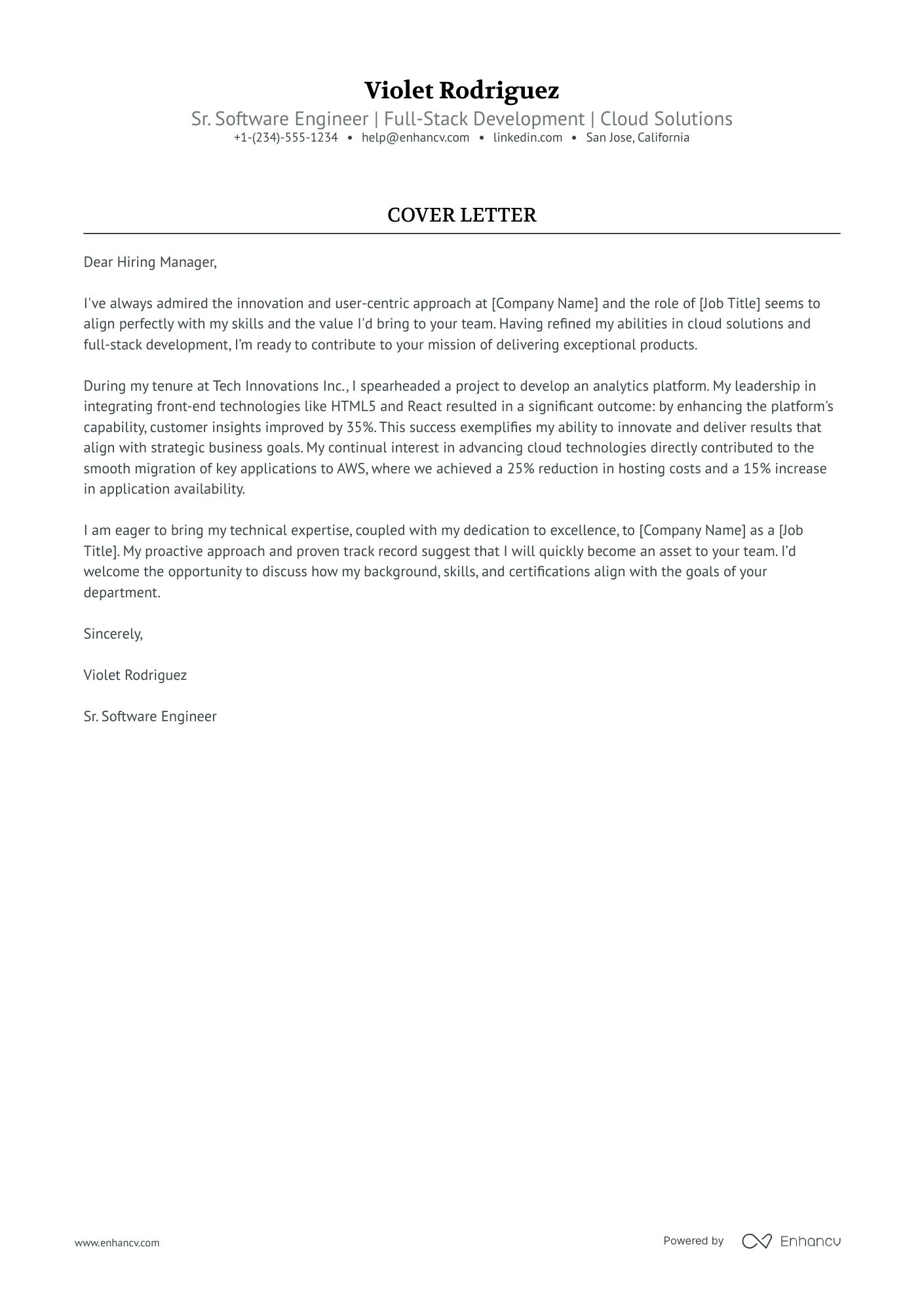 6 Professional Software Developer Cover Letter Examples and Template ...