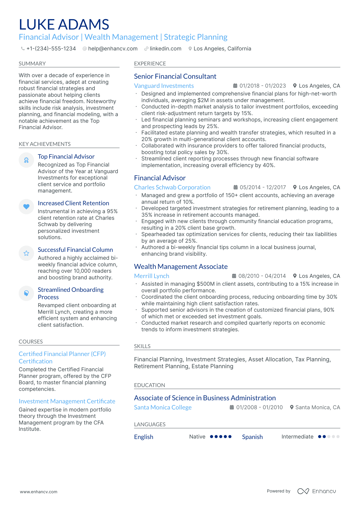 10 Financial Professional Resume Examples & Guide for 2026