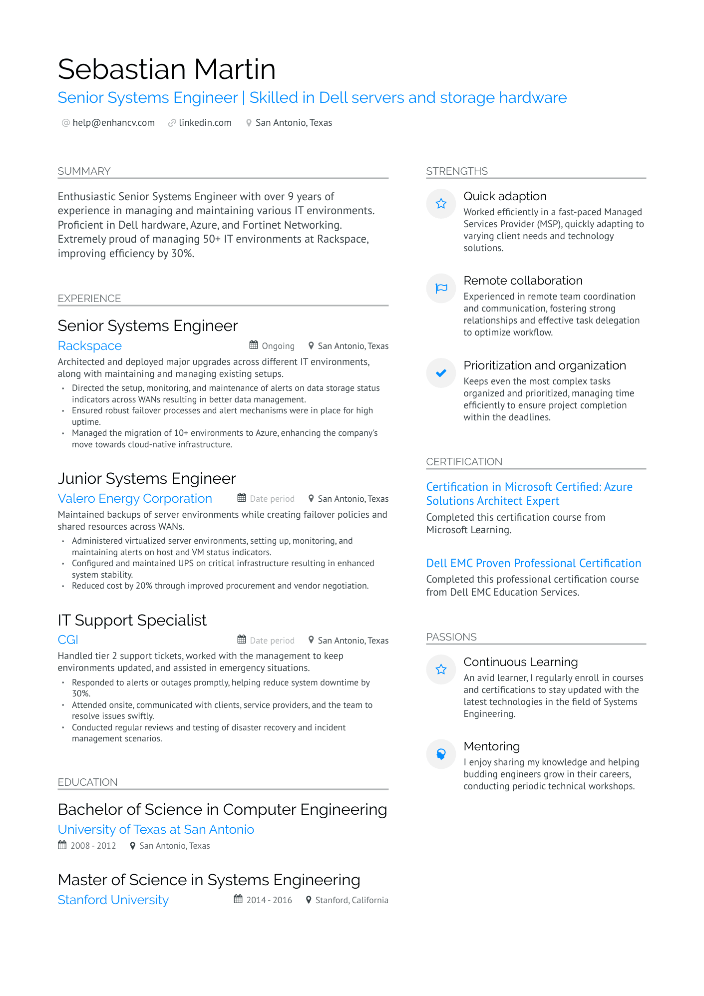 7 Systems Engineer Resume Examples & Guide for 2024