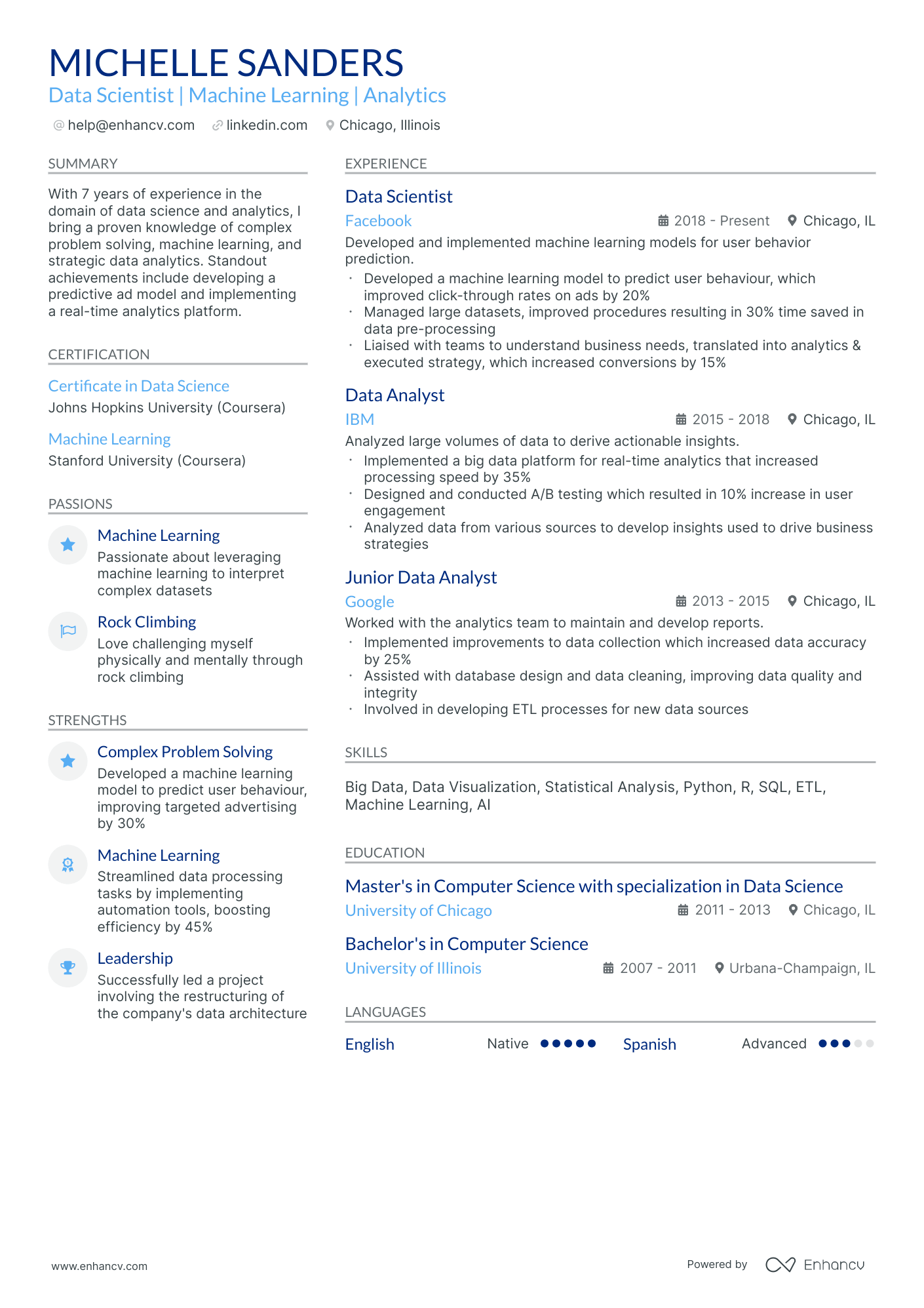 10 Senior Data Scientist Resume Examples & Guide for 2025