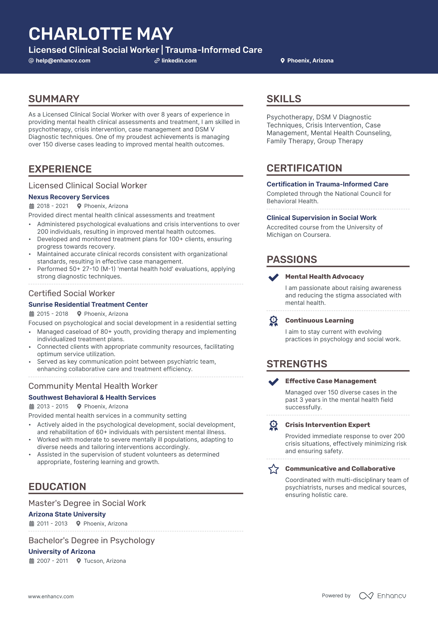 10 Clinical Social Worker Resume Examples & Guide for 2026