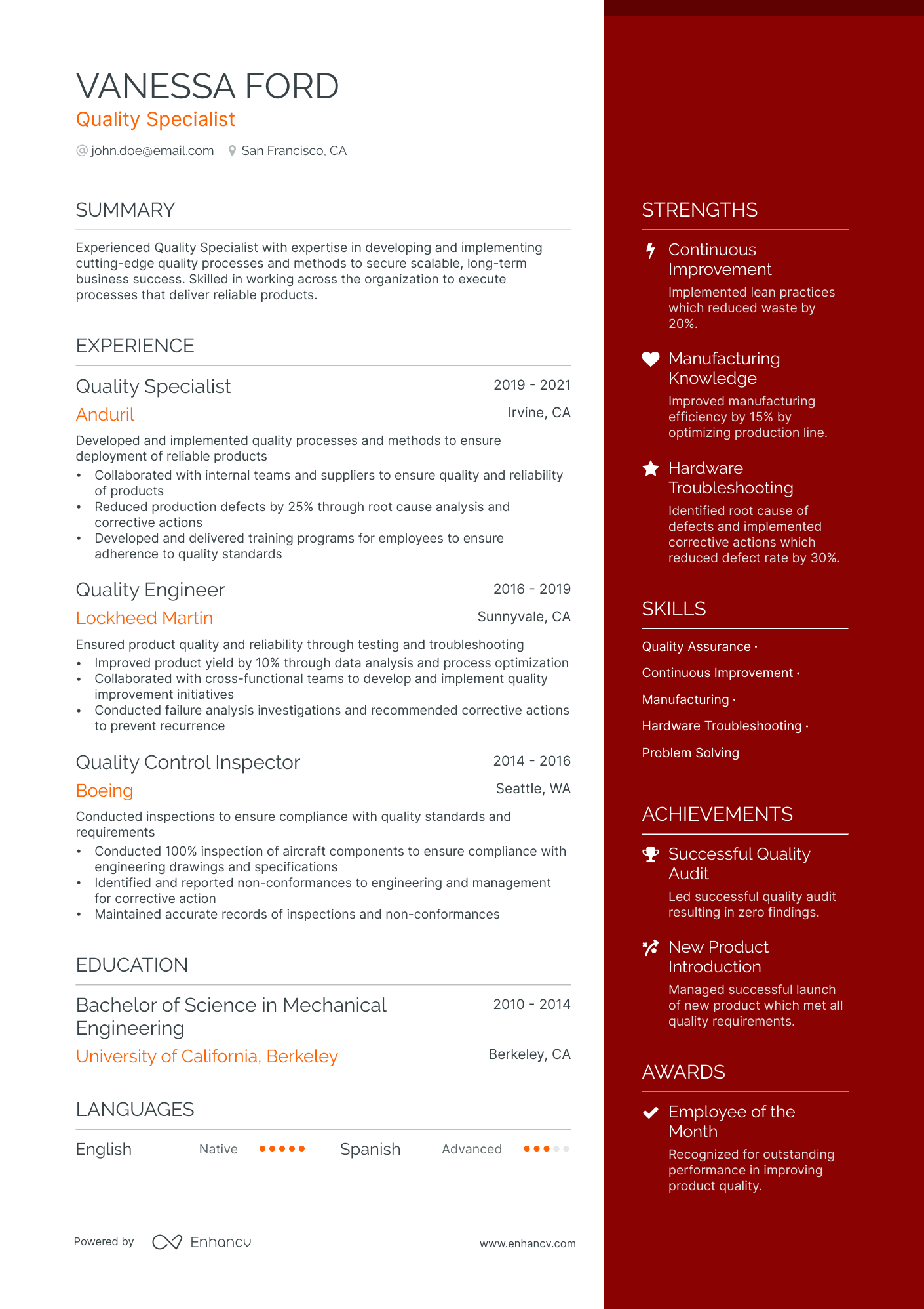 8 Quality Manager Resume Examples & Guide for 2024