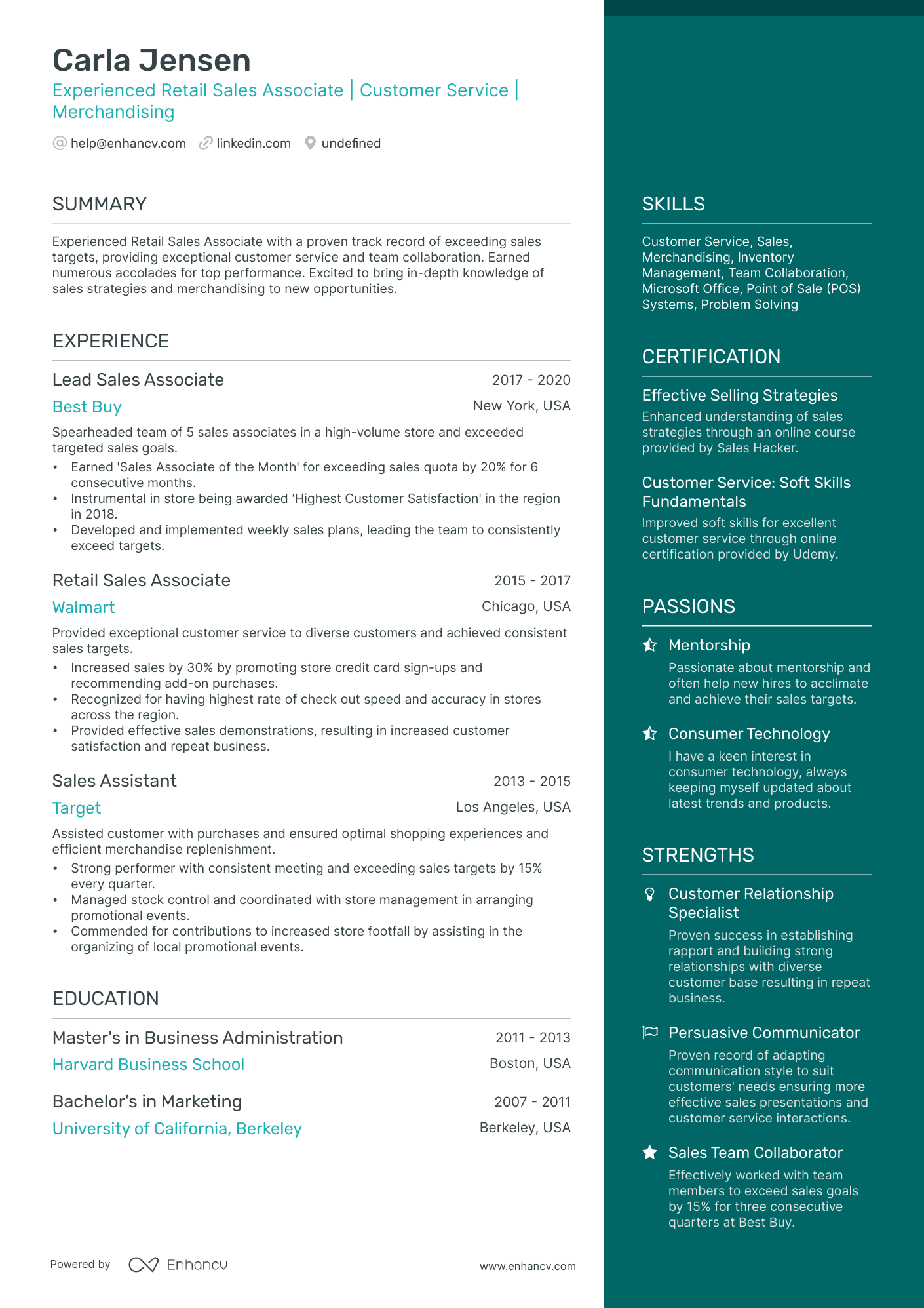 10 Retail Sales Associate Resume Examples & Guide for 2026