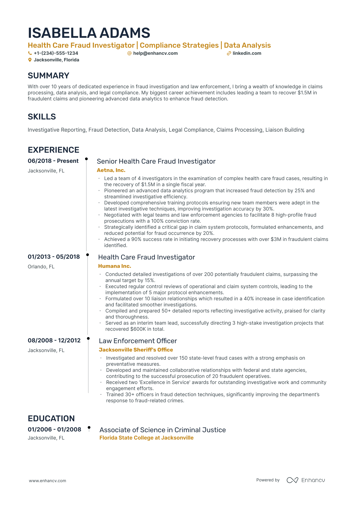 10 Fraud Investigator Resume Examples & Guide for 2026