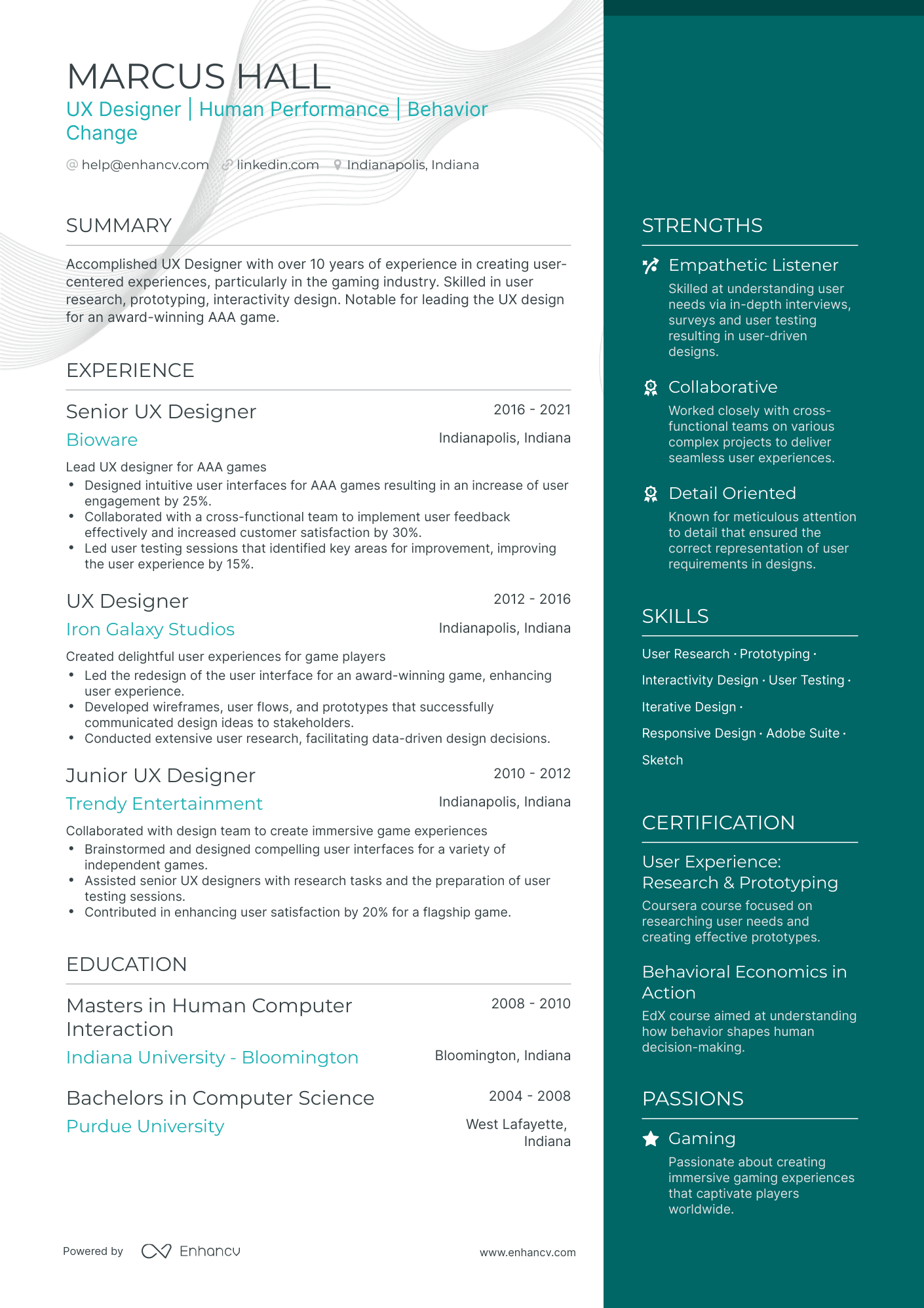 5 Senior UX Designer Resume Examples & Guide for 2024