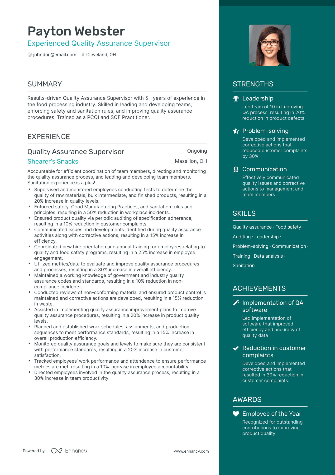 5 Quality Assurance Supervisor Resume Examples & Guide for 2023