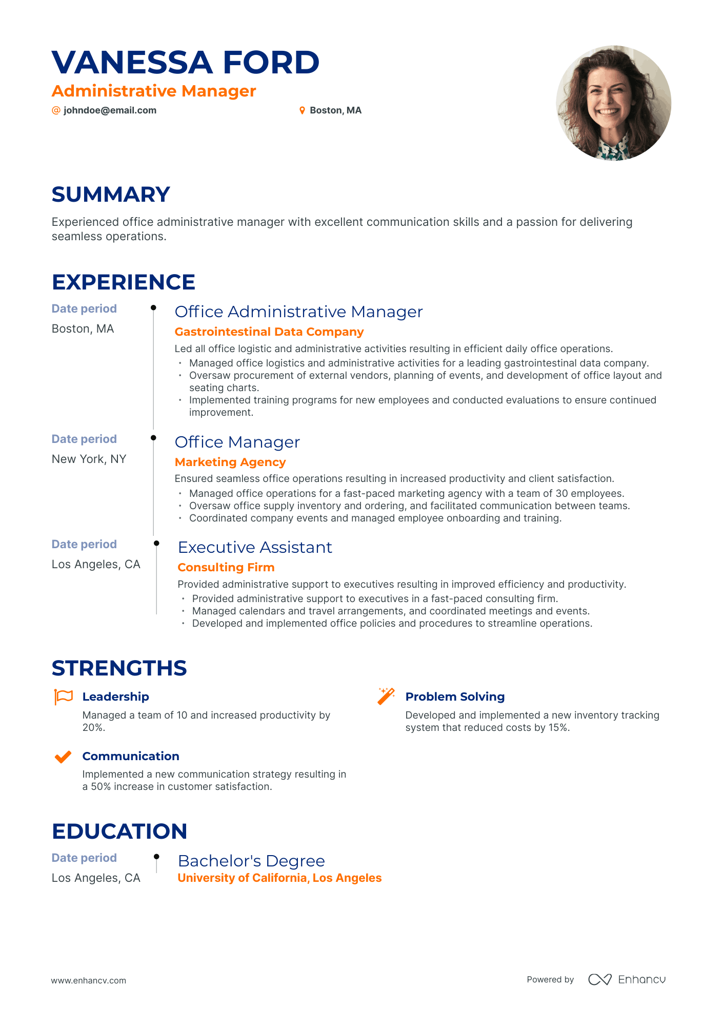 5 Administrative Manager Resume Examples & Guide for 2023