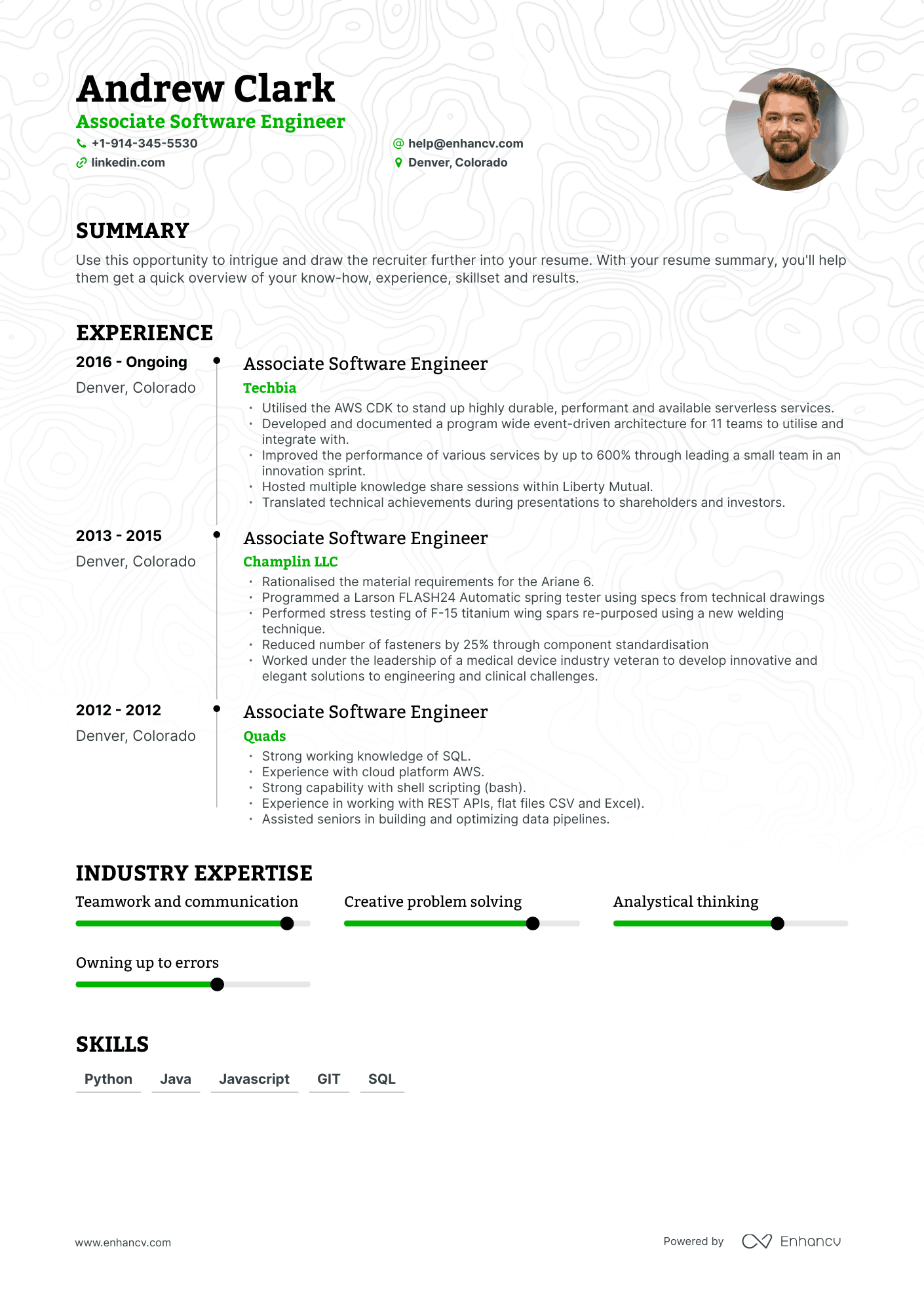 Associate Software Engineer Resume Examples & Guide for 2023 (Layout, Skills, Keywords & Job ...