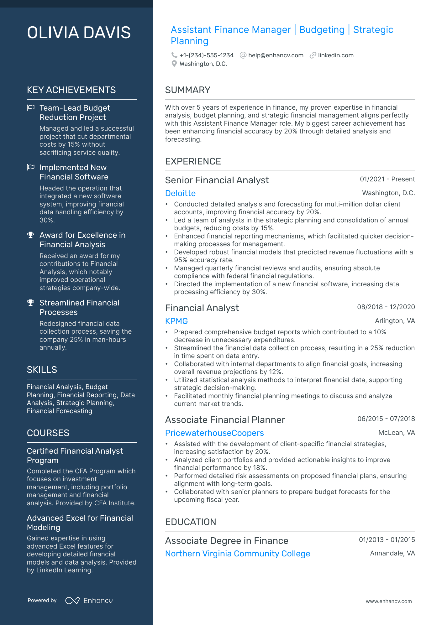 10 Assistant Finance Manager Resume Examples & Guide for 2026